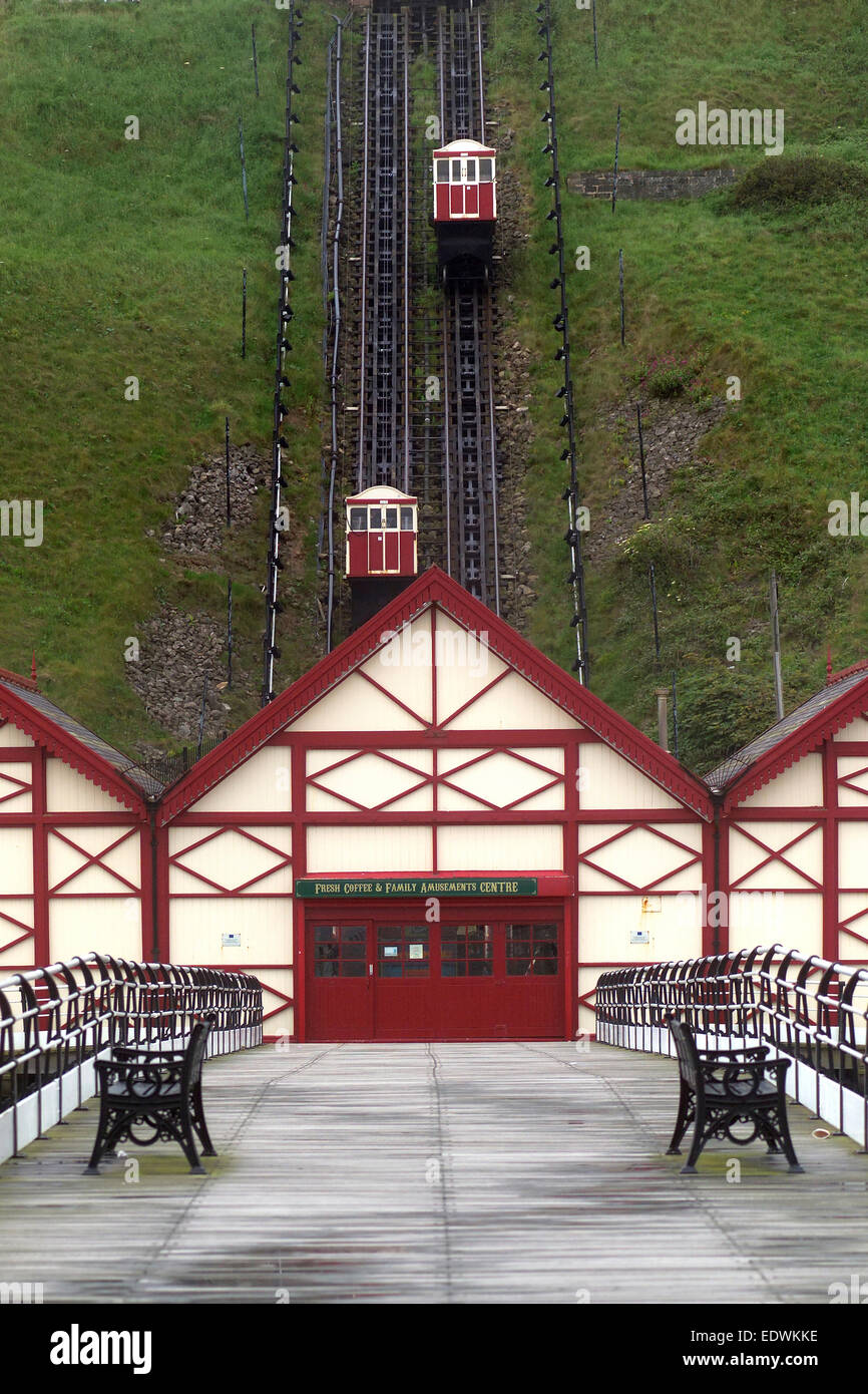 water-balanced cliff lift, Saltburn by the Sea Stock Photo - Alamy