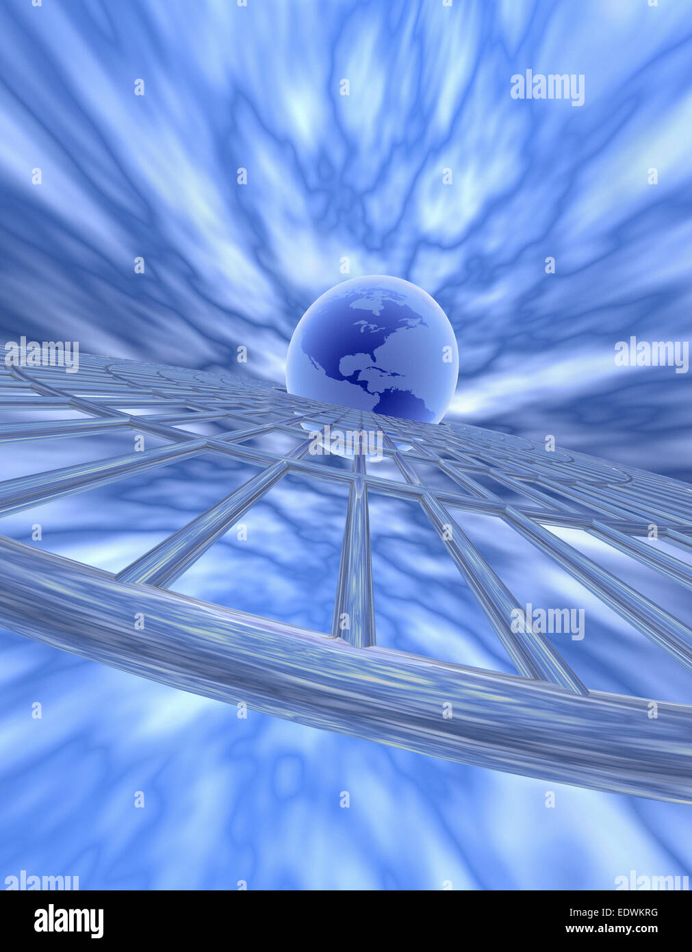 Earth and grid concept Stock Photo - Alamy