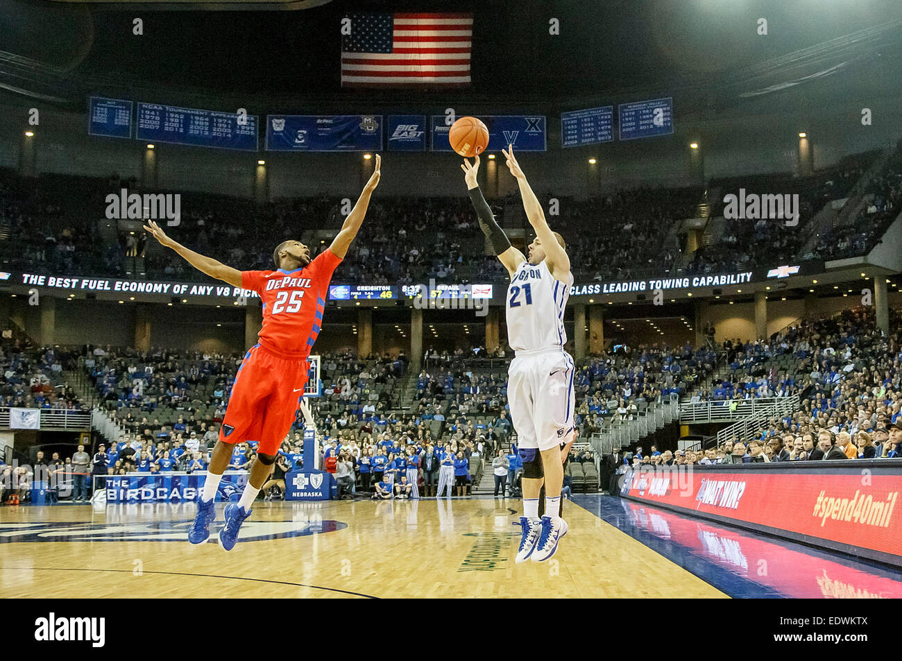 Omaha, NE USA. 07th Jan, 2015. DePaul Blue Demons guard Durrell ...