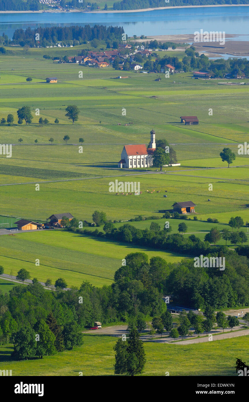 Fussen, Allgau, St. Coloman Church, Romantische Strasse, Romantic Road ...