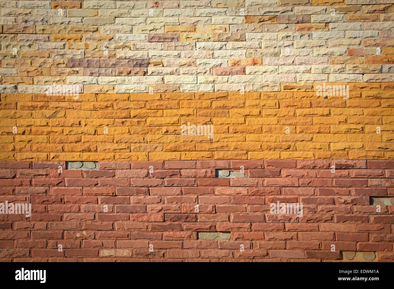 Pattern of colorful Modern Brick Wall Surfaced Stock Photo - Alamy