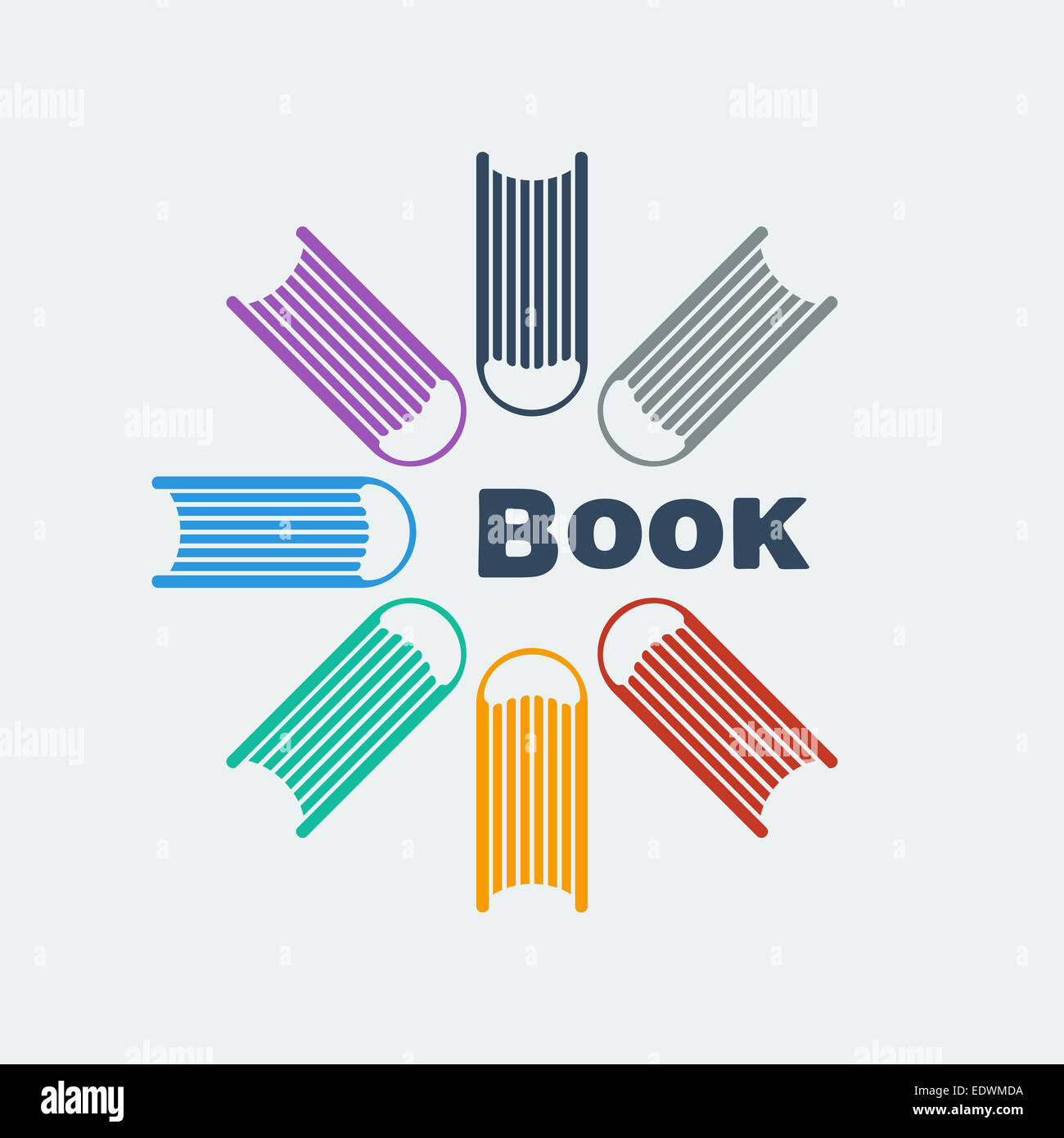 Symbol set of books Stock Photo - Alamy