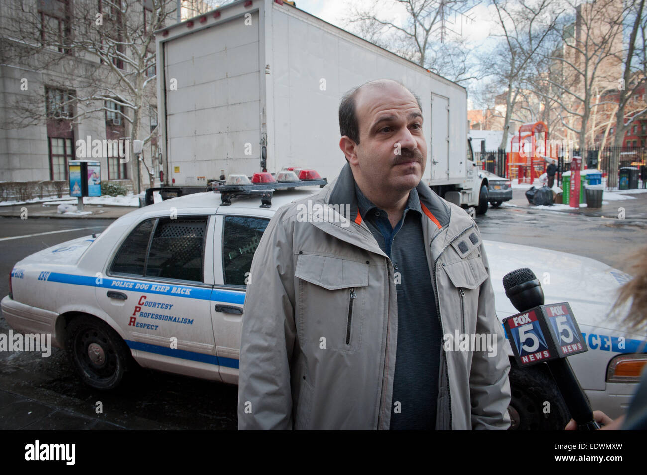 Manhattan, New York, USA. 9th Jan, 2015. Jury Foreman Howard Bailynson ...