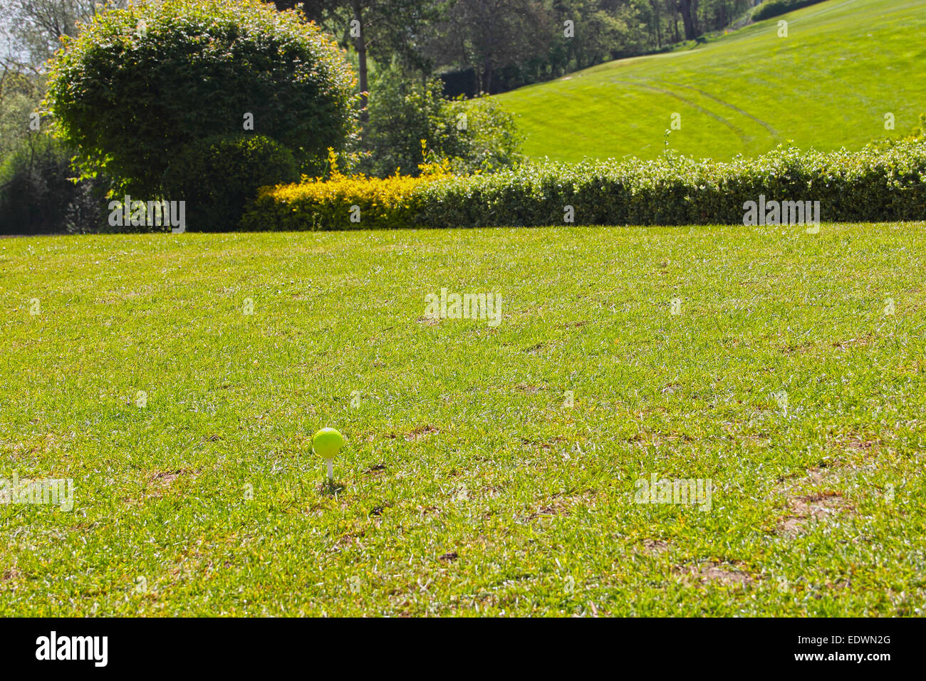 Beautiful spring landscape of golf course in Saint Saens, France Stock ...