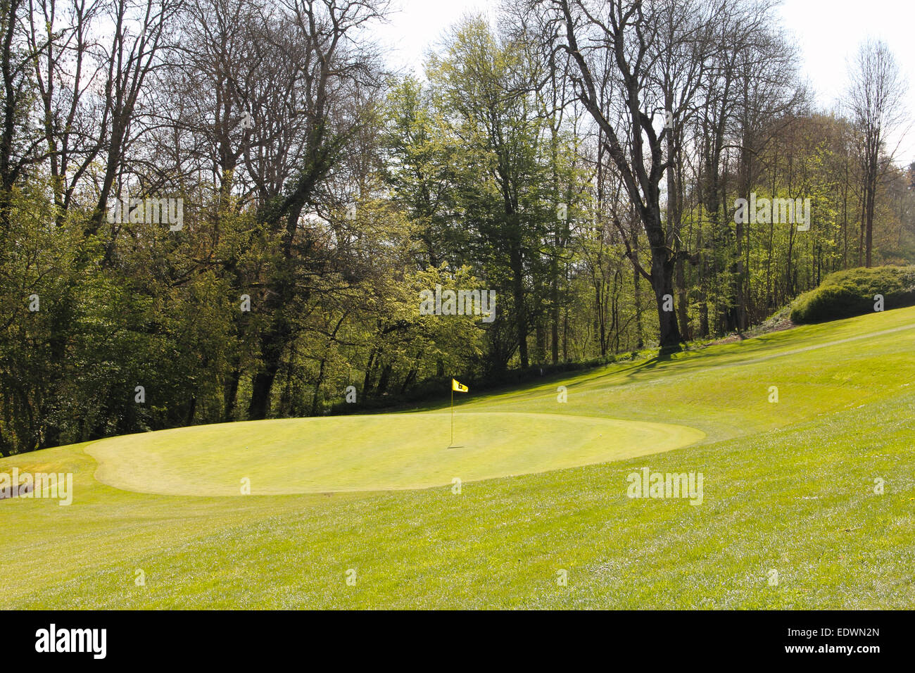 Beautiful spring landscape of golf course in Saint Saens, France Stock ...