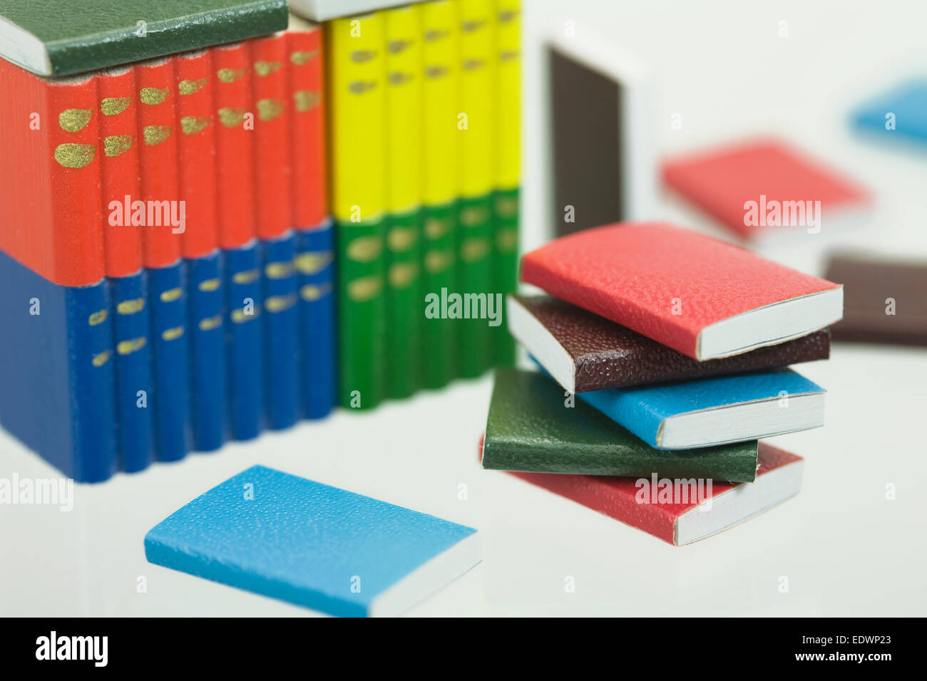 back to school concept with miniature school books Stock Photo - Alamy