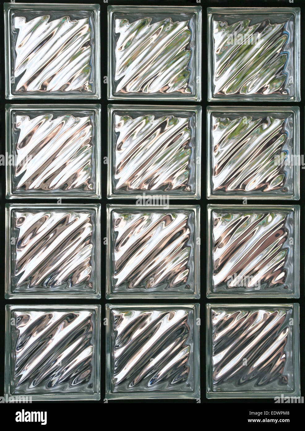 Pattern of Glass Block Wall Stock Photo - Alamy