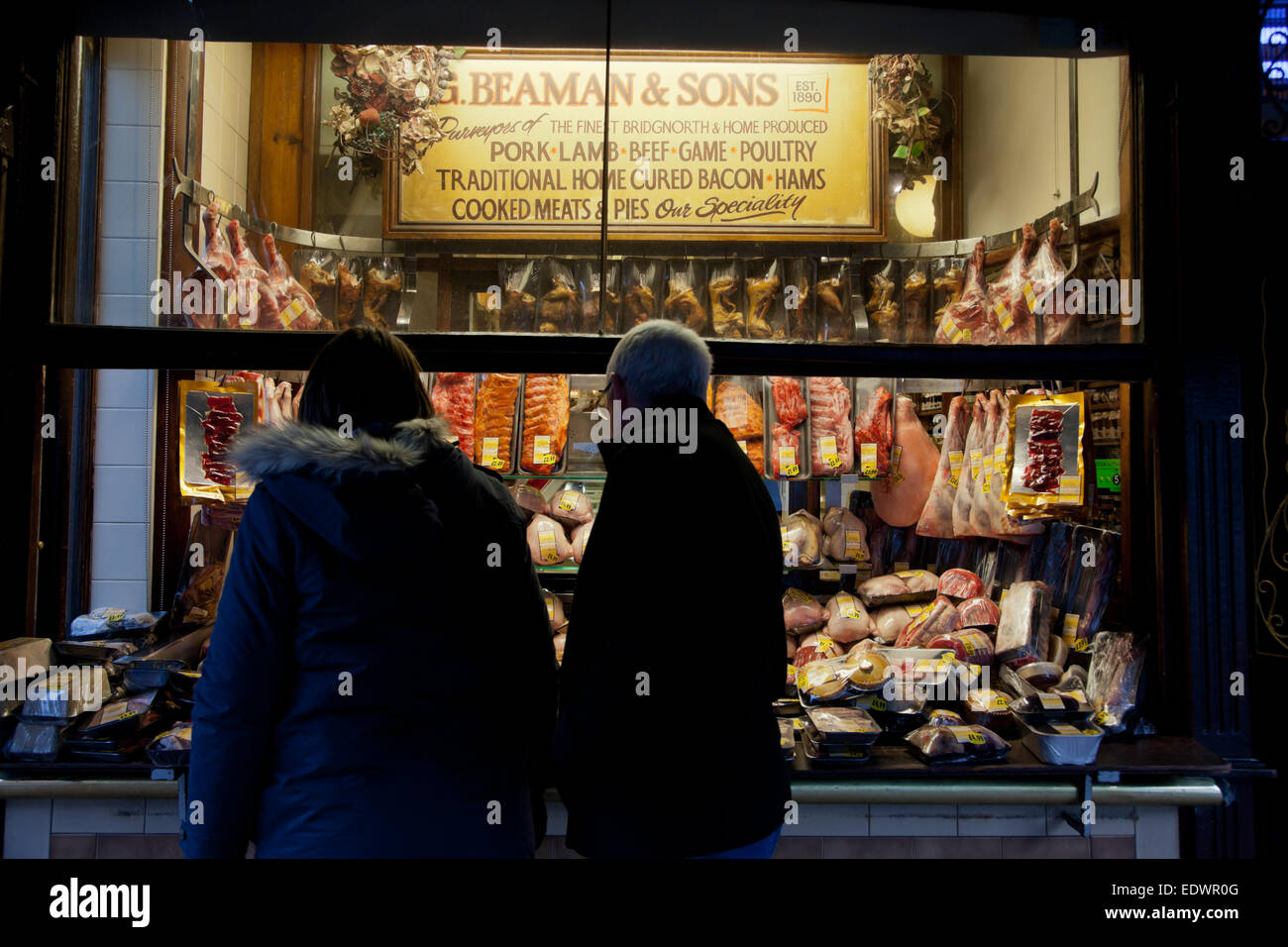 Butchers shop window uk hi-res stock photography and images - Alamy