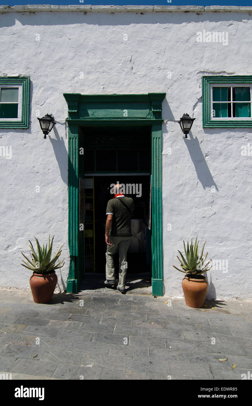 Lanzarote, facade house, Canary Islands, Spain Stock Photo - Alamy