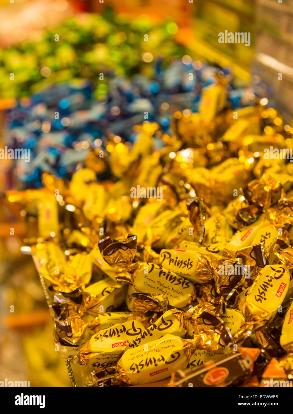 Locally made sweets in sweet factory shop in Muharraq, Bahrain Stock ...