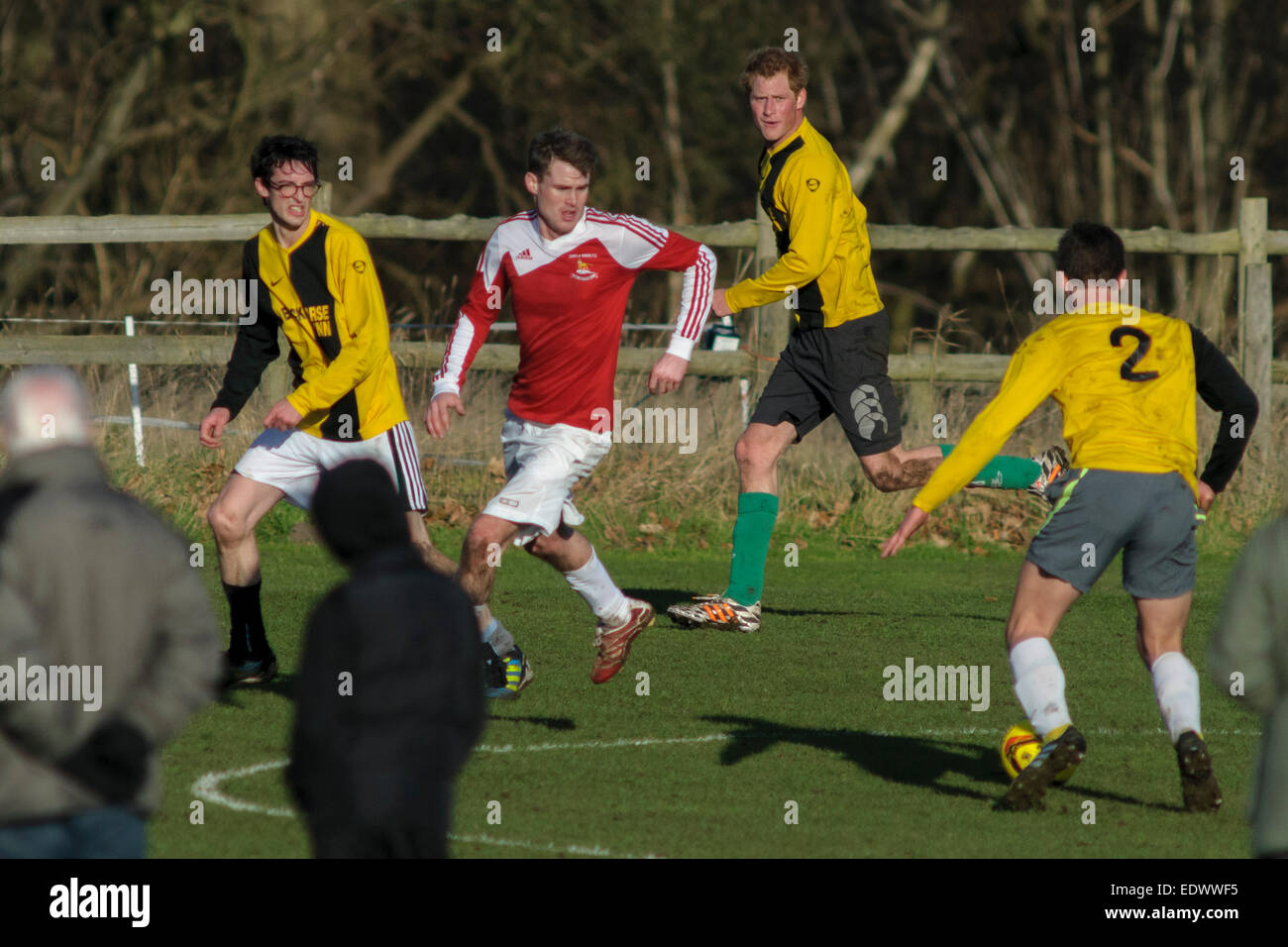HRH Price Harry at the annual Christmas football match between ...