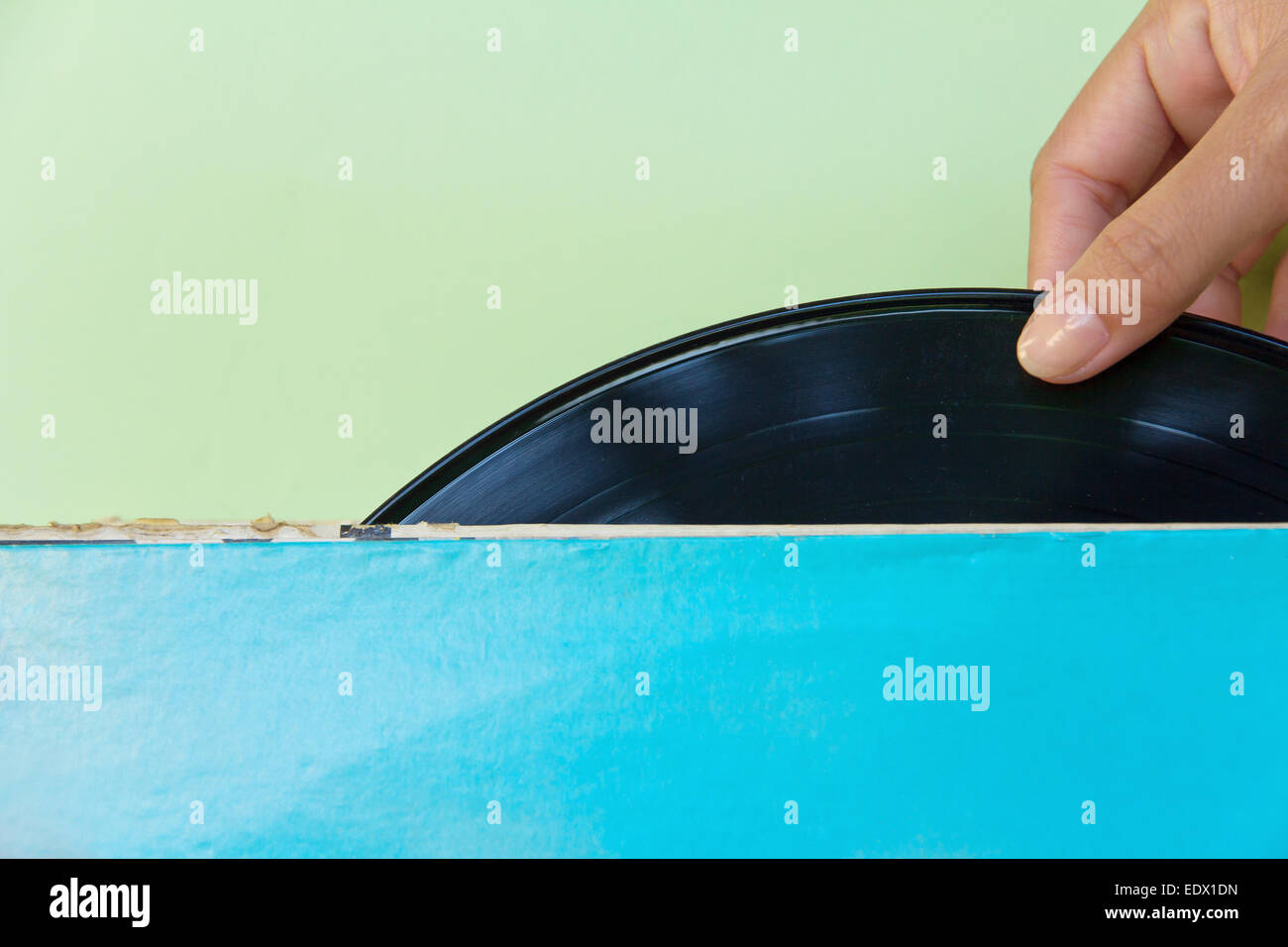 hand Holding A Record Stock Photo - Alamy
