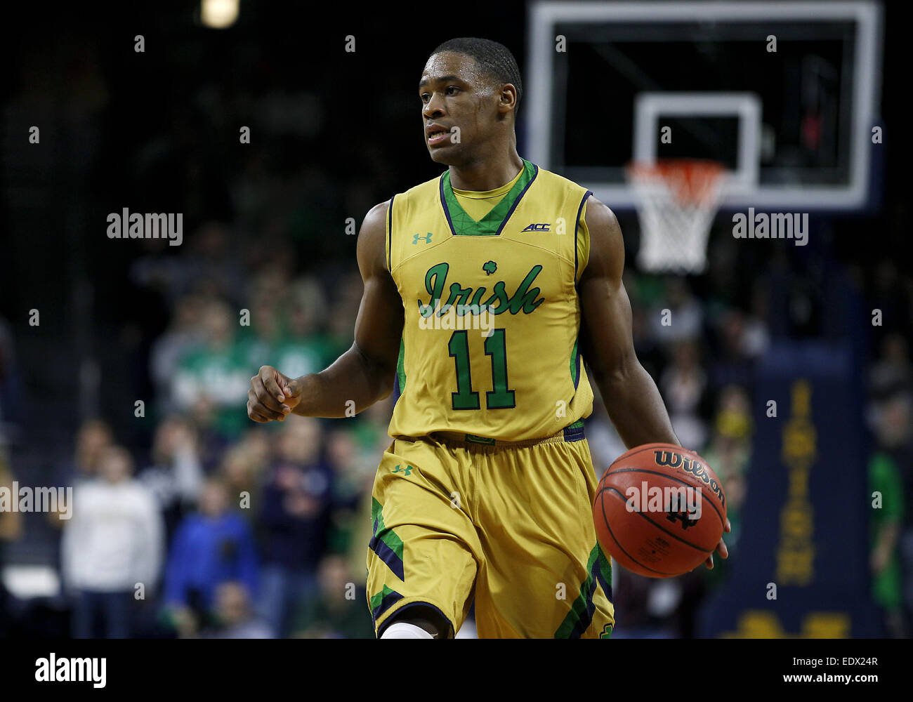 South Bend, Indiana, USA. 10th Jan, 2015. Notre Dame guard Demetrius ...