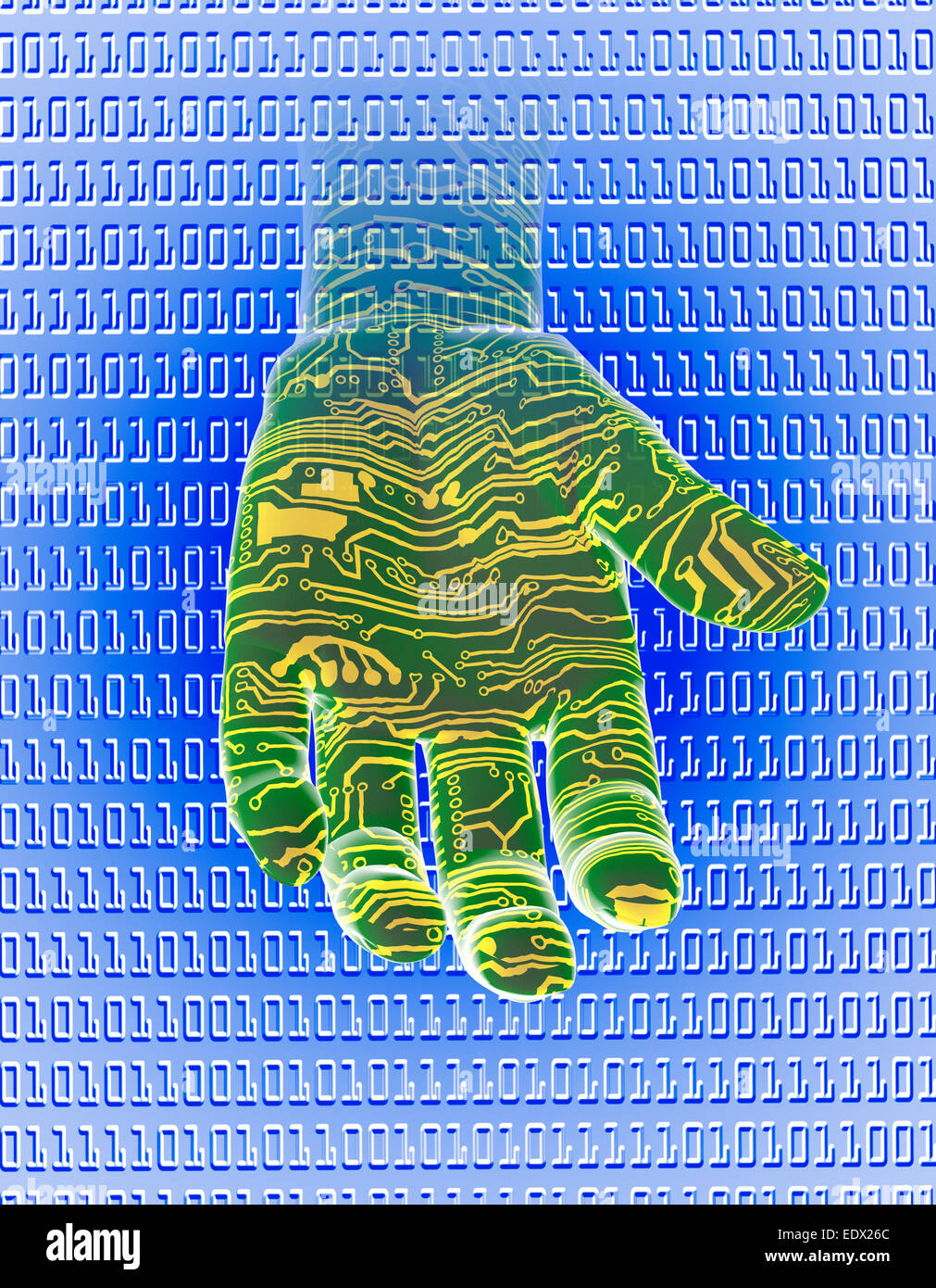 Man and technology Stock Photo - Alamy