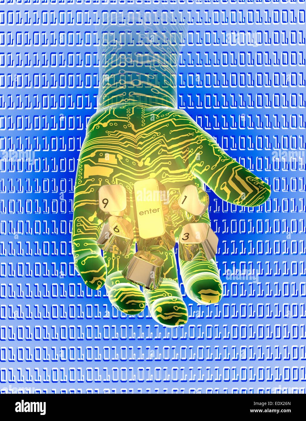 Man and technology Stock Photo - Alamy