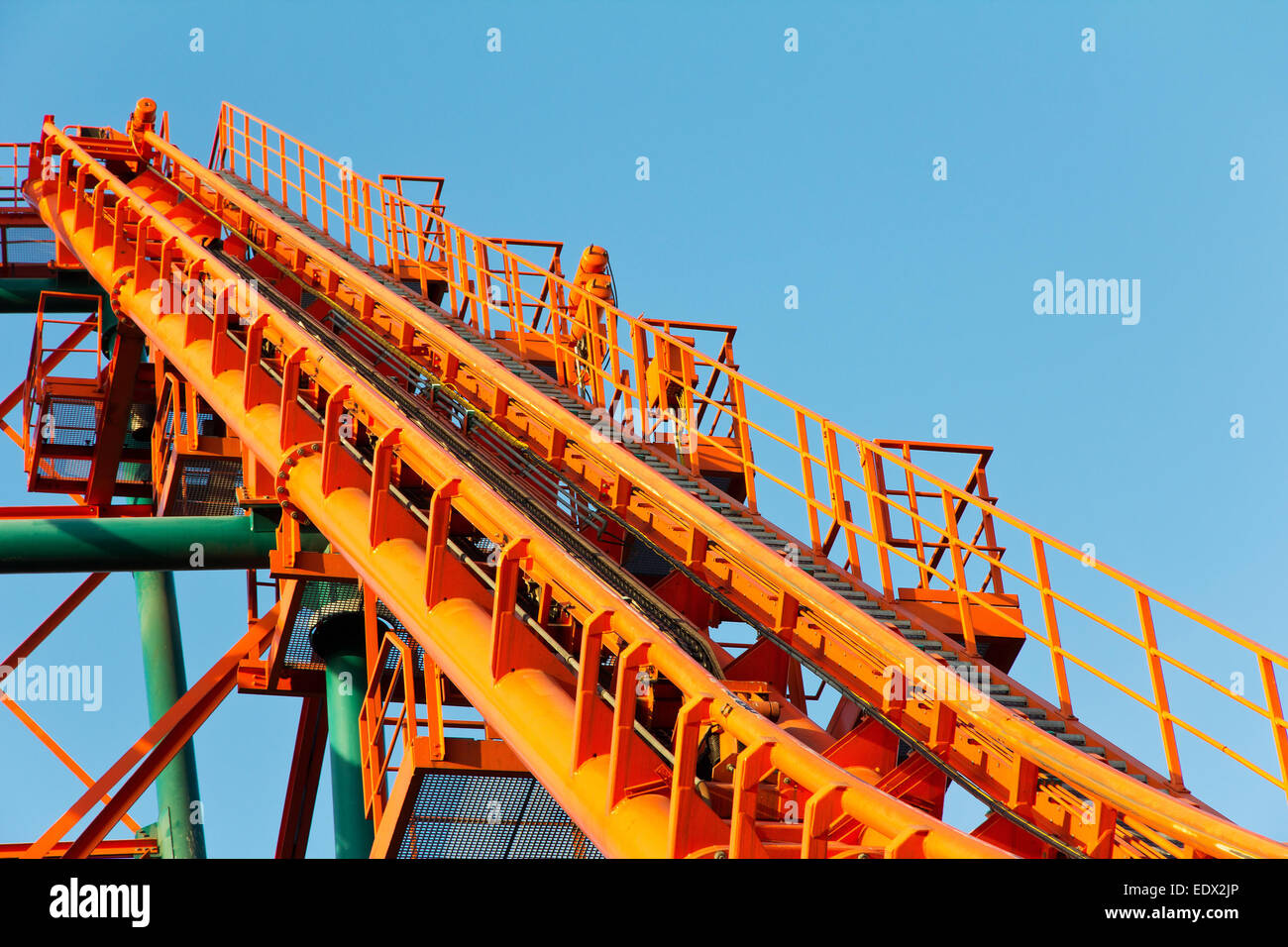 Roller Coaster Track Stock Photo - Alamy