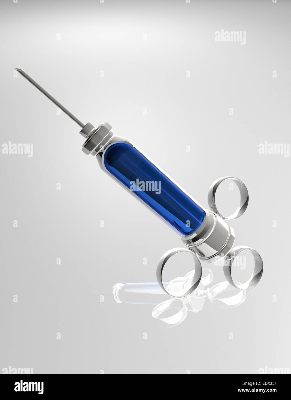 Medical needle on white background Stock Photo - Alamy