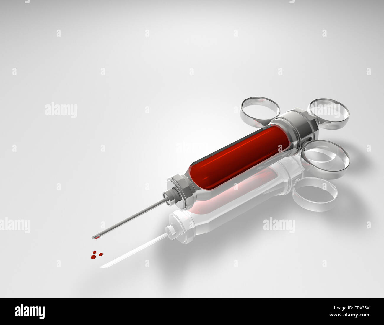 Medical needle on white background Stock Photo - Alamy