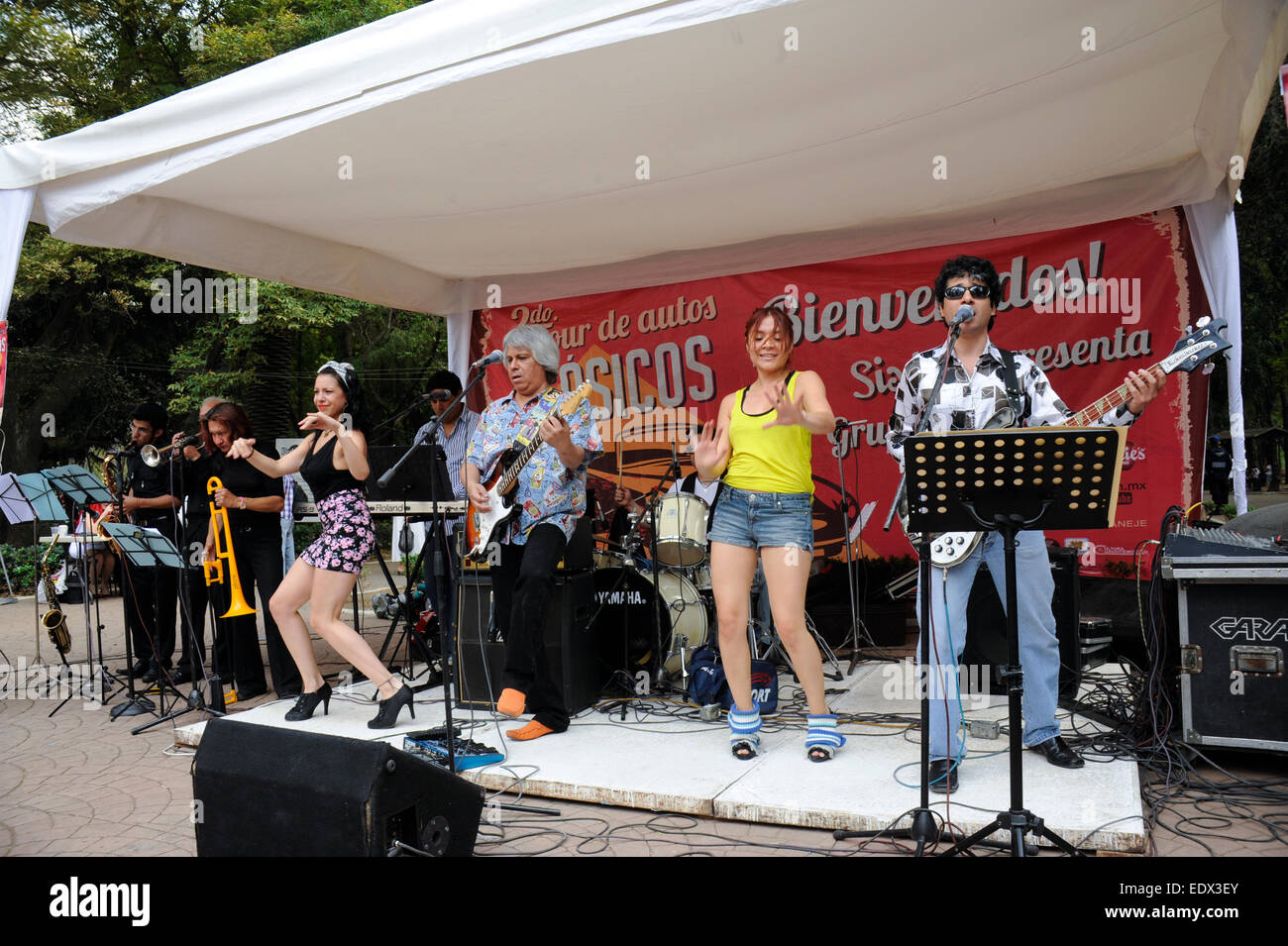 "Grupo Mercy". A Mexico City based Latino retro rock band Stock Photo ...