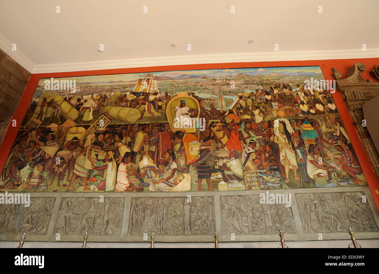 Diego Rivera mural at the National Palace in Mexico City, Mexico ...