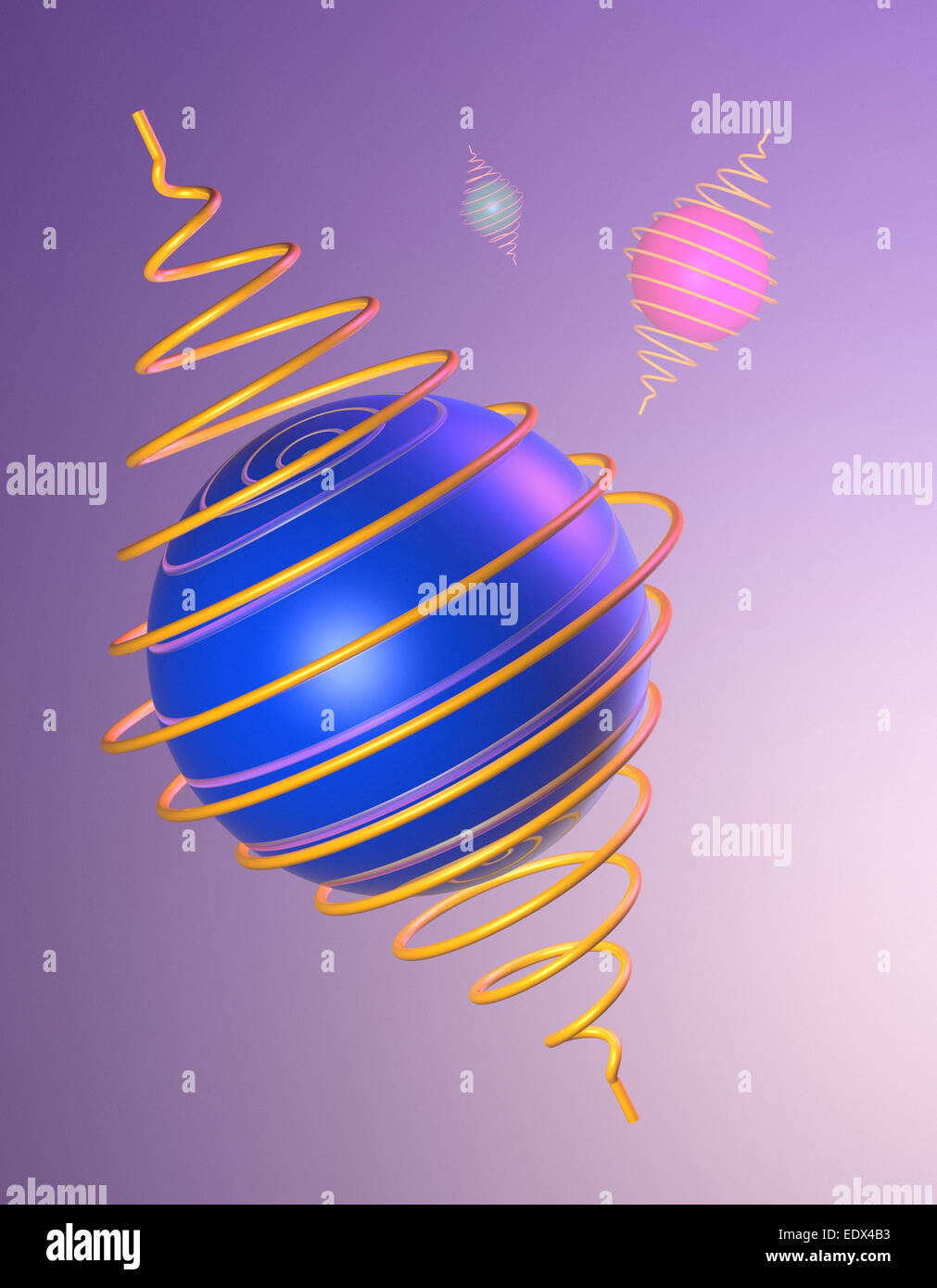 Spiral wire and sphere Stock Photo - Alamy