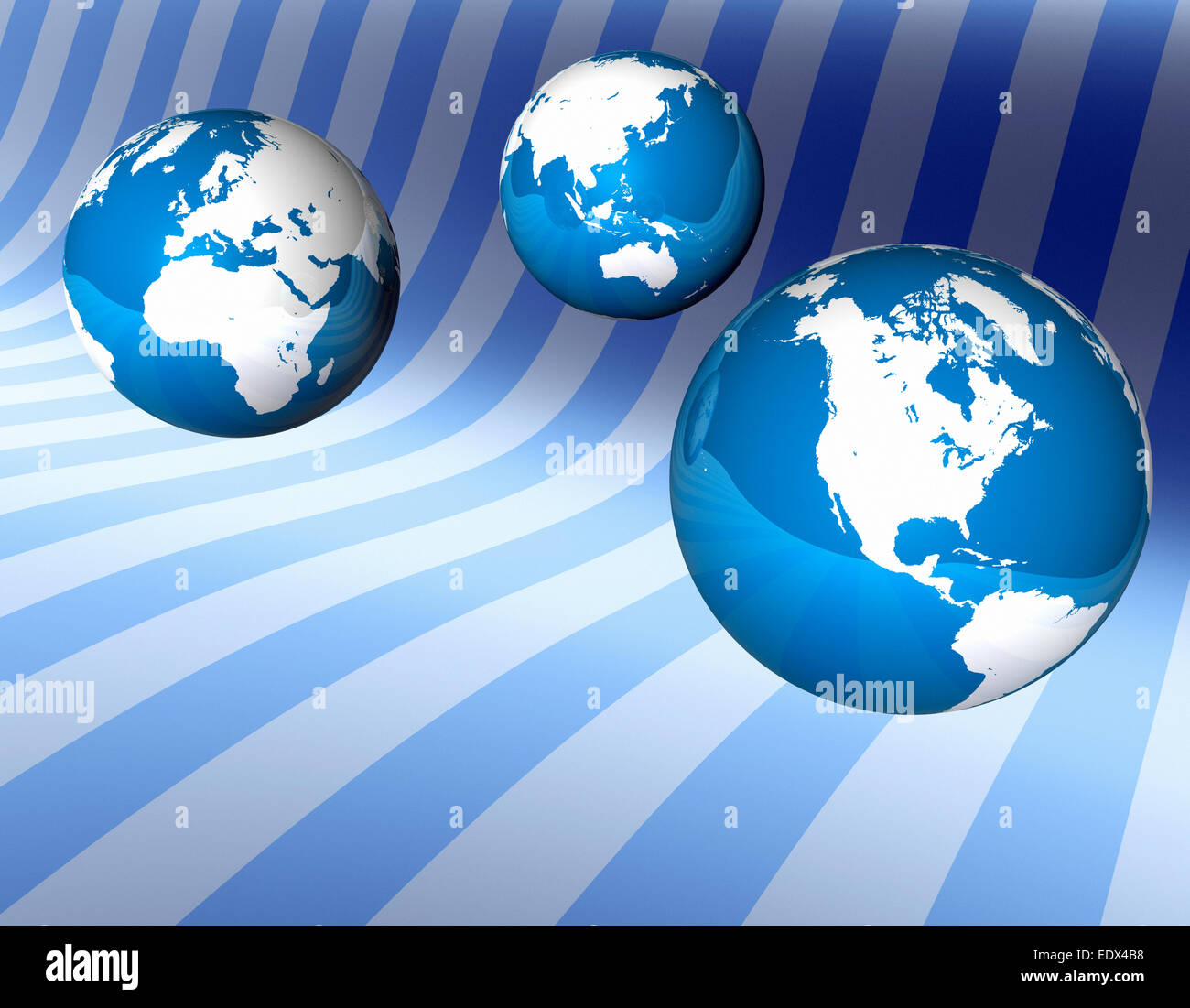3 globe concept Stock Photo - Alamy