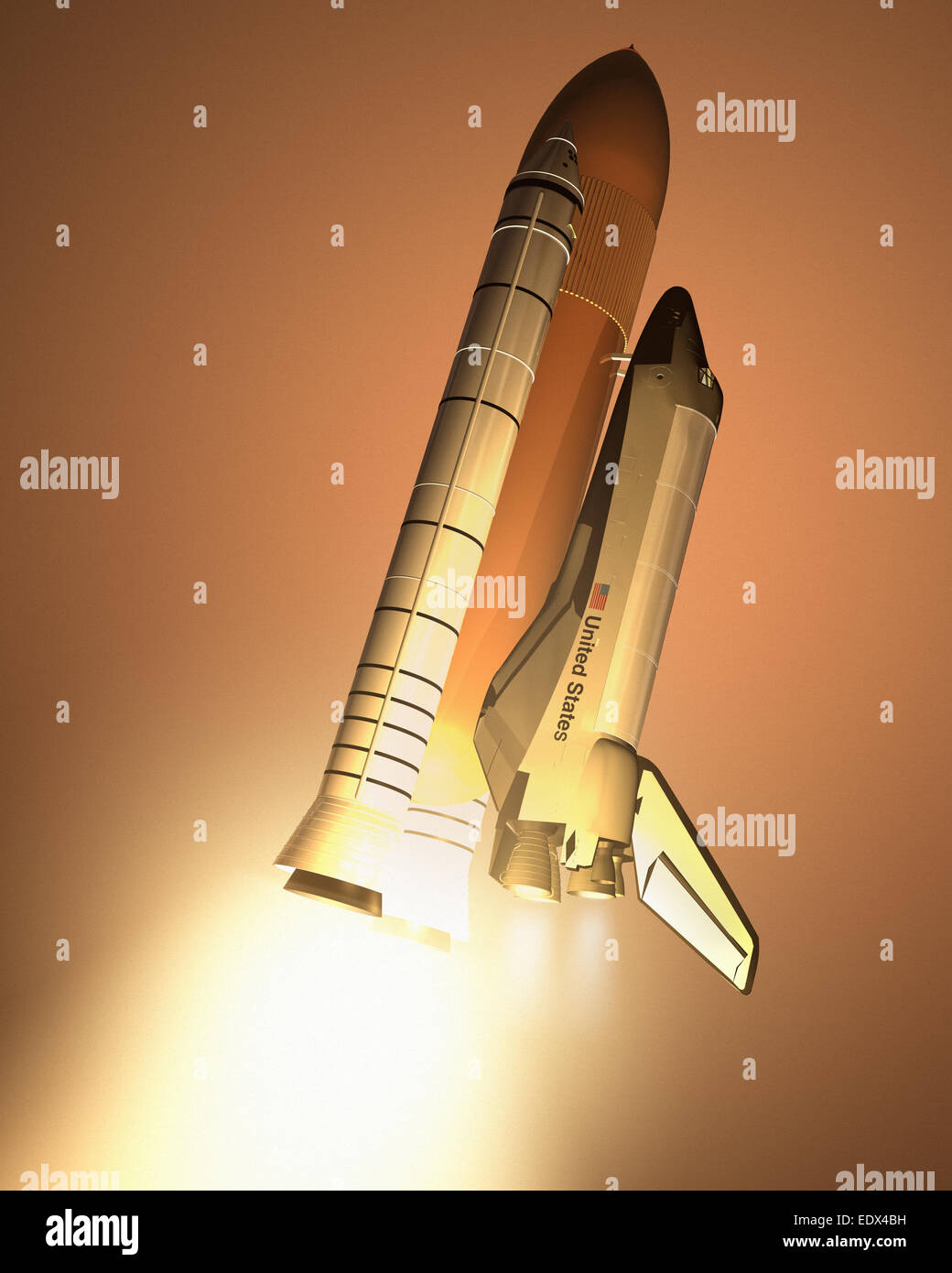 Space Shuttle in flight Stock Photo - Alamy