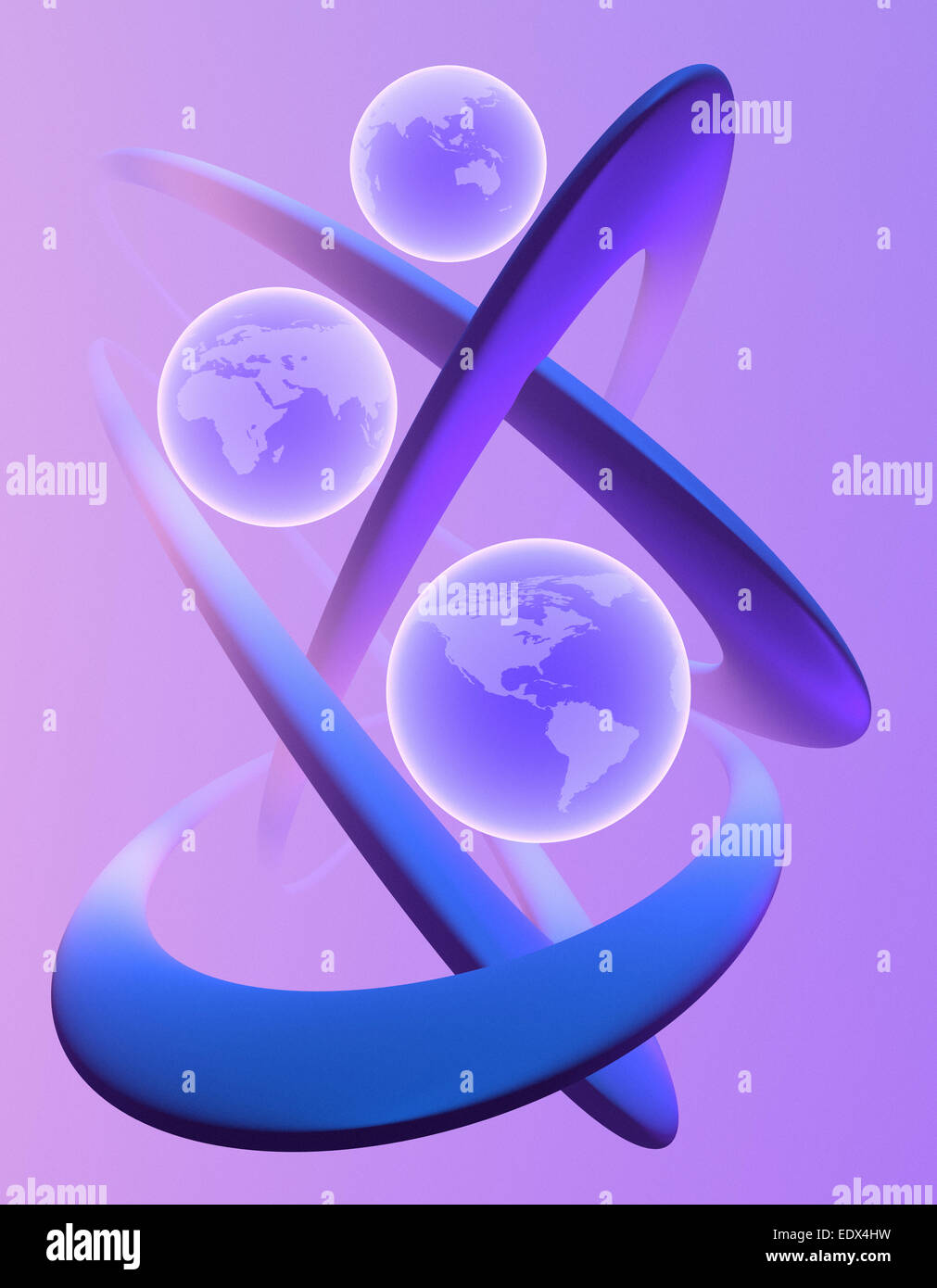 Communications globe nobody north hi-res stock photography and images ...