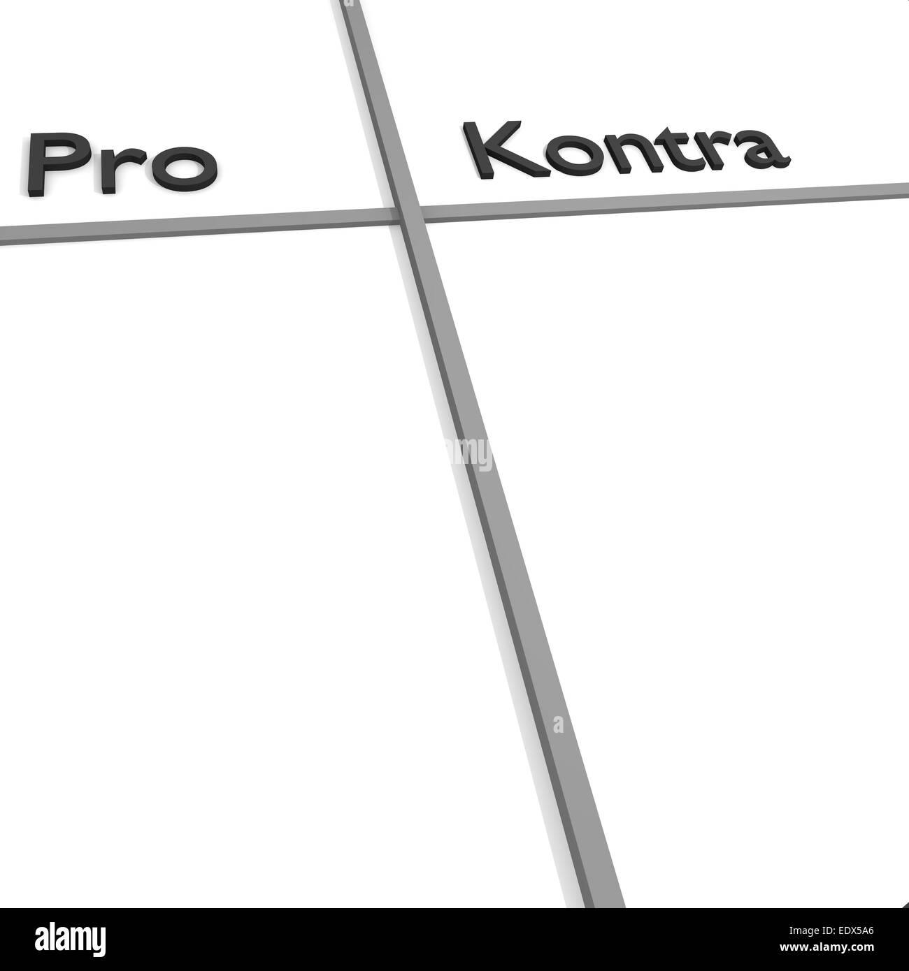 Pros cons Black and White Stock Photos & Images - Alamy