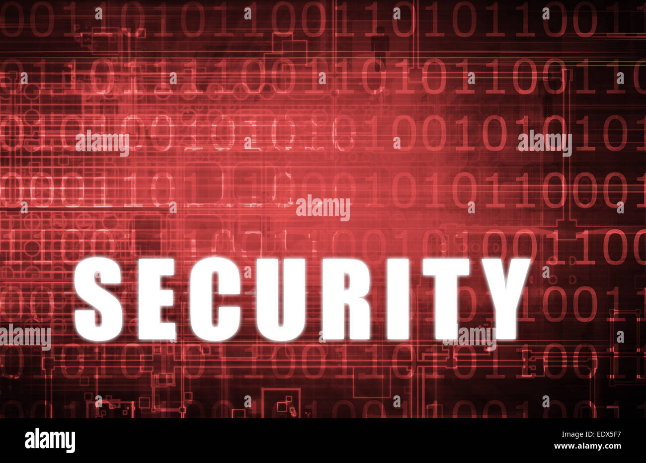 Security Network on a Digital Binary Warning Abstract Stock Photo - Alamy