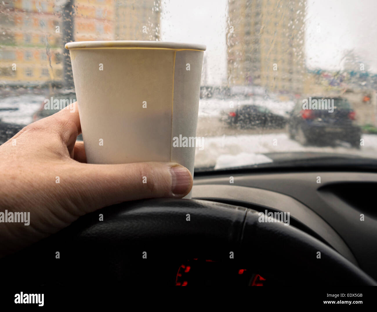 Hand with a Coffee Cup Stock Photo - Alamy