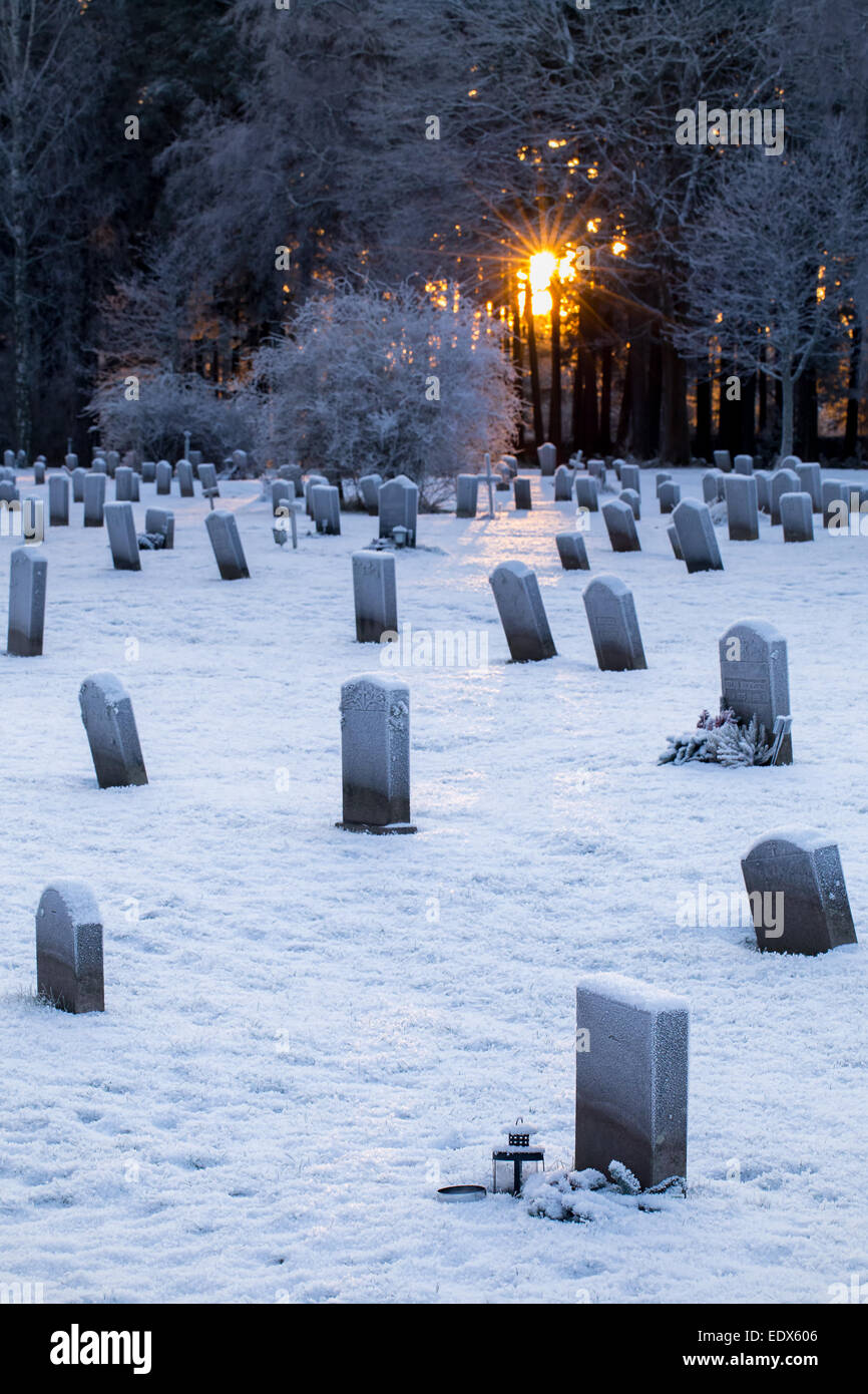 Woodland Cemetery in Stockholm, Sweden during winter Stock Photo - Alamy