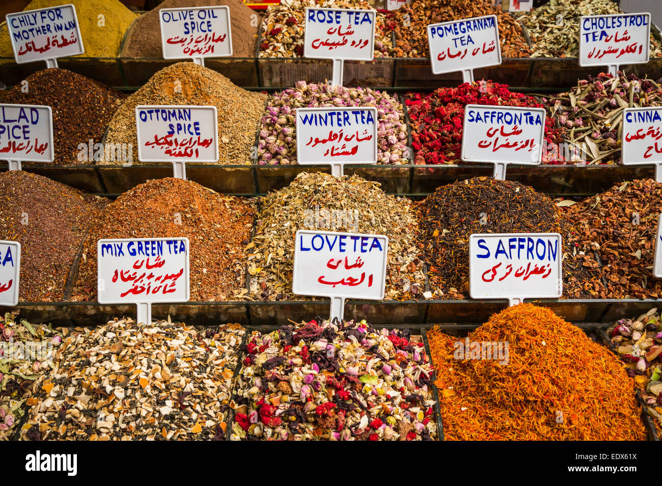 A specialty spice shop in the Grand Bazaar in Sultanahmet, Istanbul ...