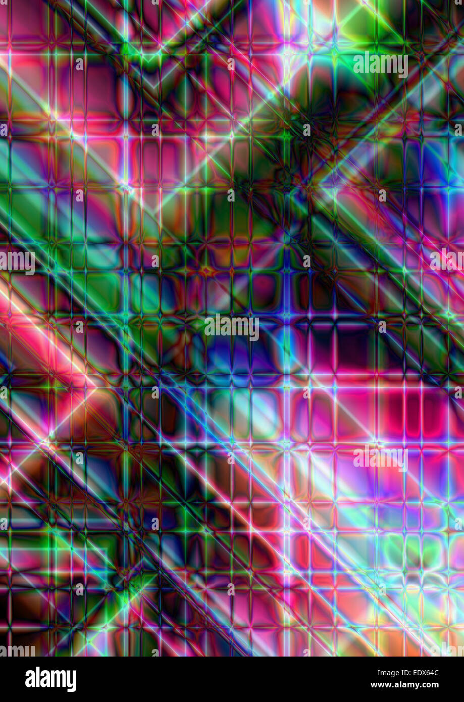 Glowing colorful square shapes intersecting each other Stock Photo - Alamy
