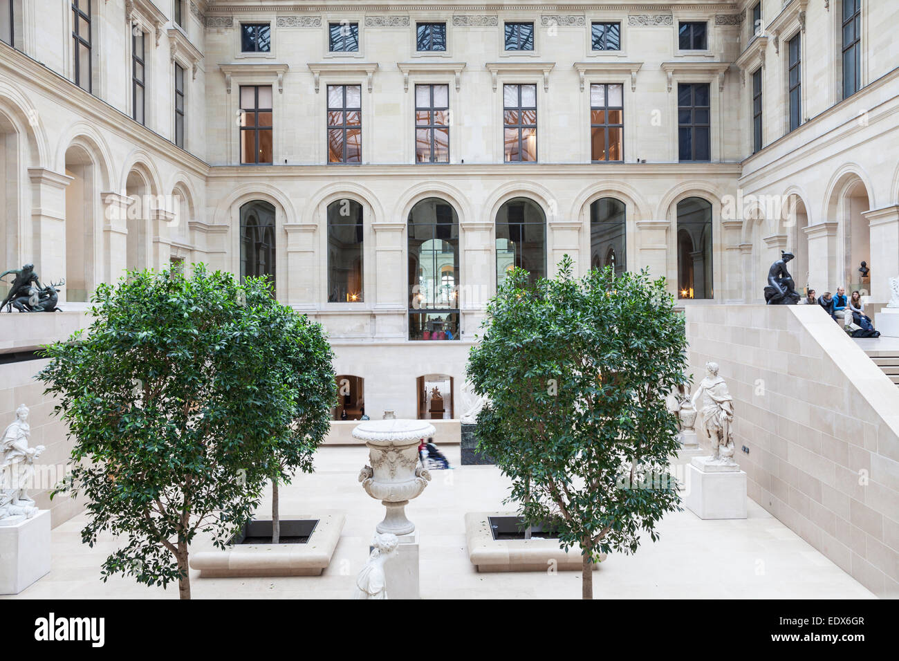 Louvre museum staircase hi-res stock photography and images - Alamy