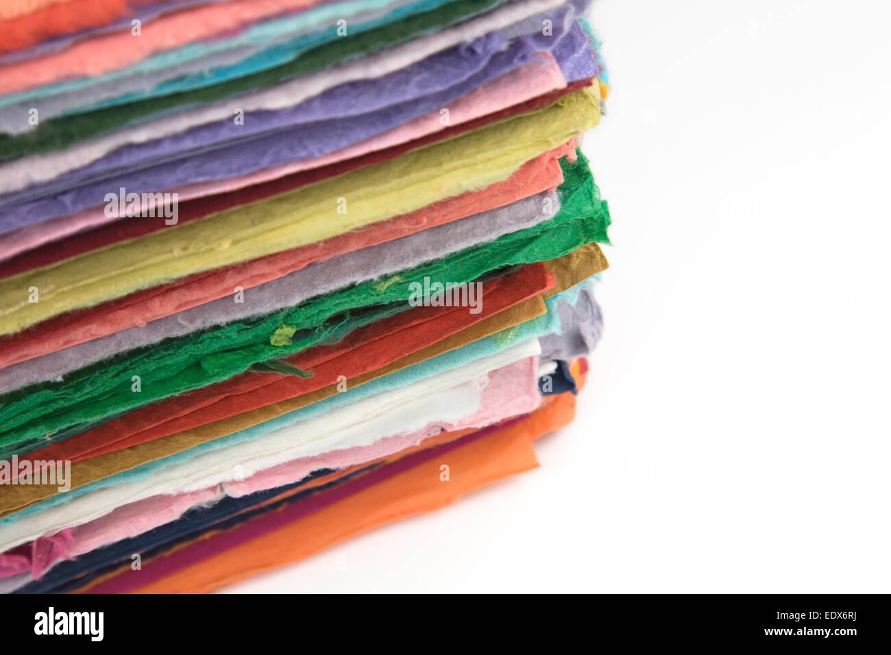 handmade colour paper for art and craft Stock Photo - Alamy