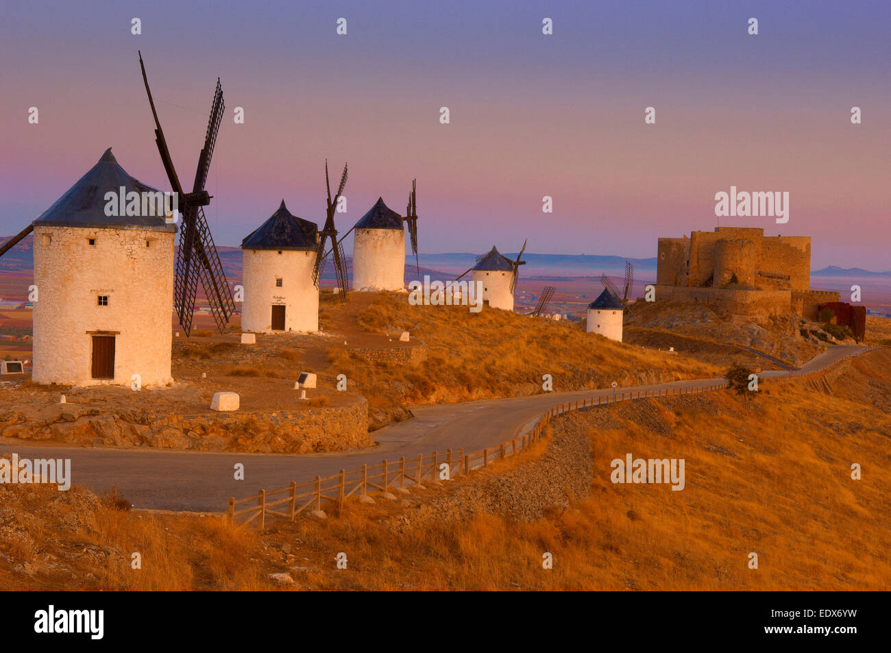 Consuegra, Castle, Windmills, Toledo province Stock Photo - Alamy