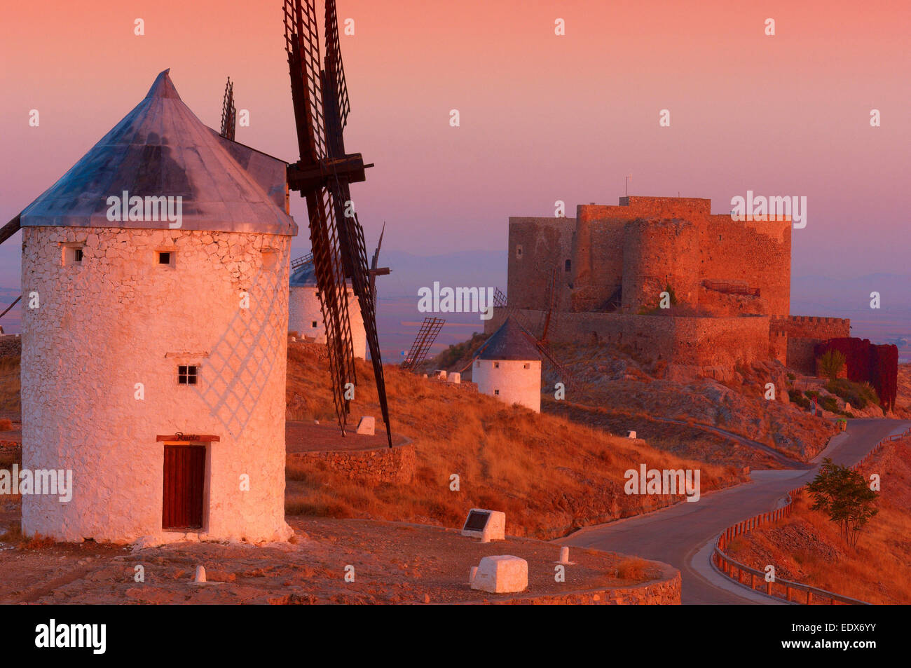 Consuegra, Castle, Windmills, Toledo province Stock Photo - Alamy