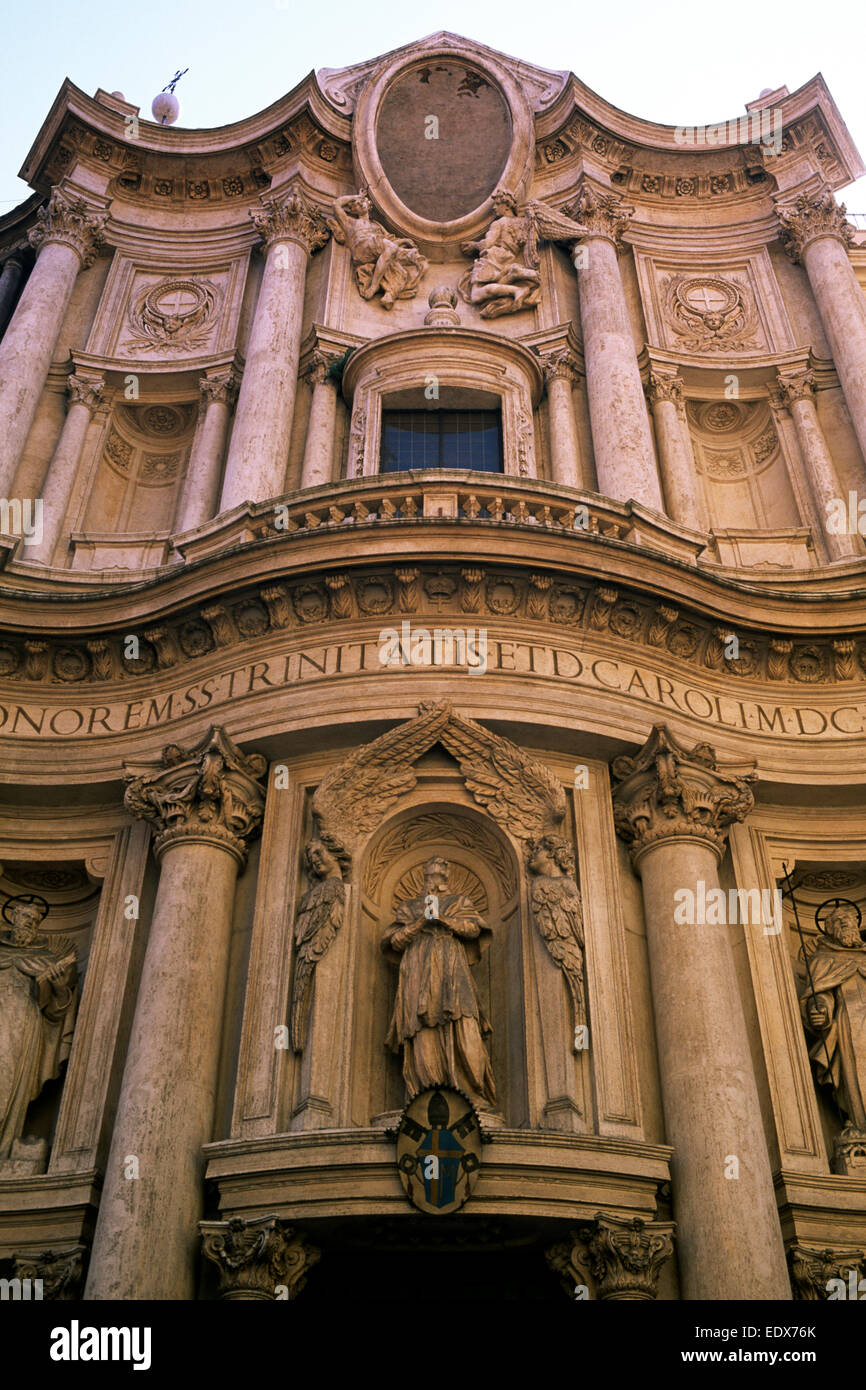 Italy, Rome, church of San Carlo alle Quattro Fontane Stock Photo - Alamy