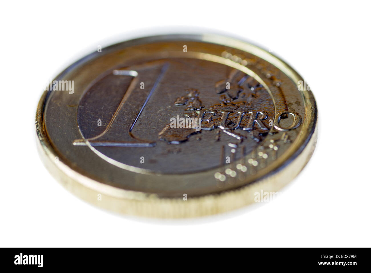 One Euro coin Stock Photo - Alamy