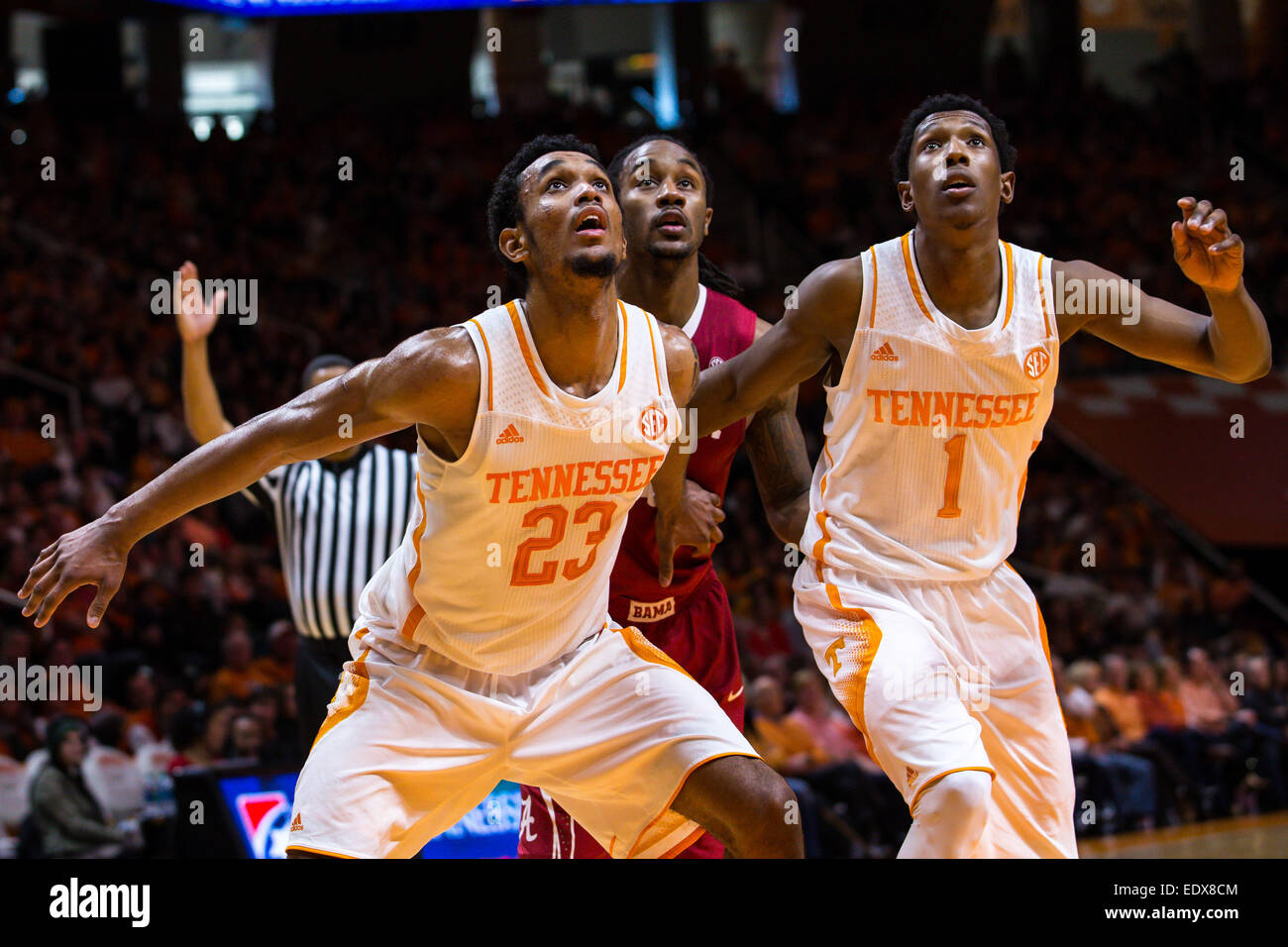 January 10, 2015: Derek Reese #23 and Josh Richardson #1 of the ...