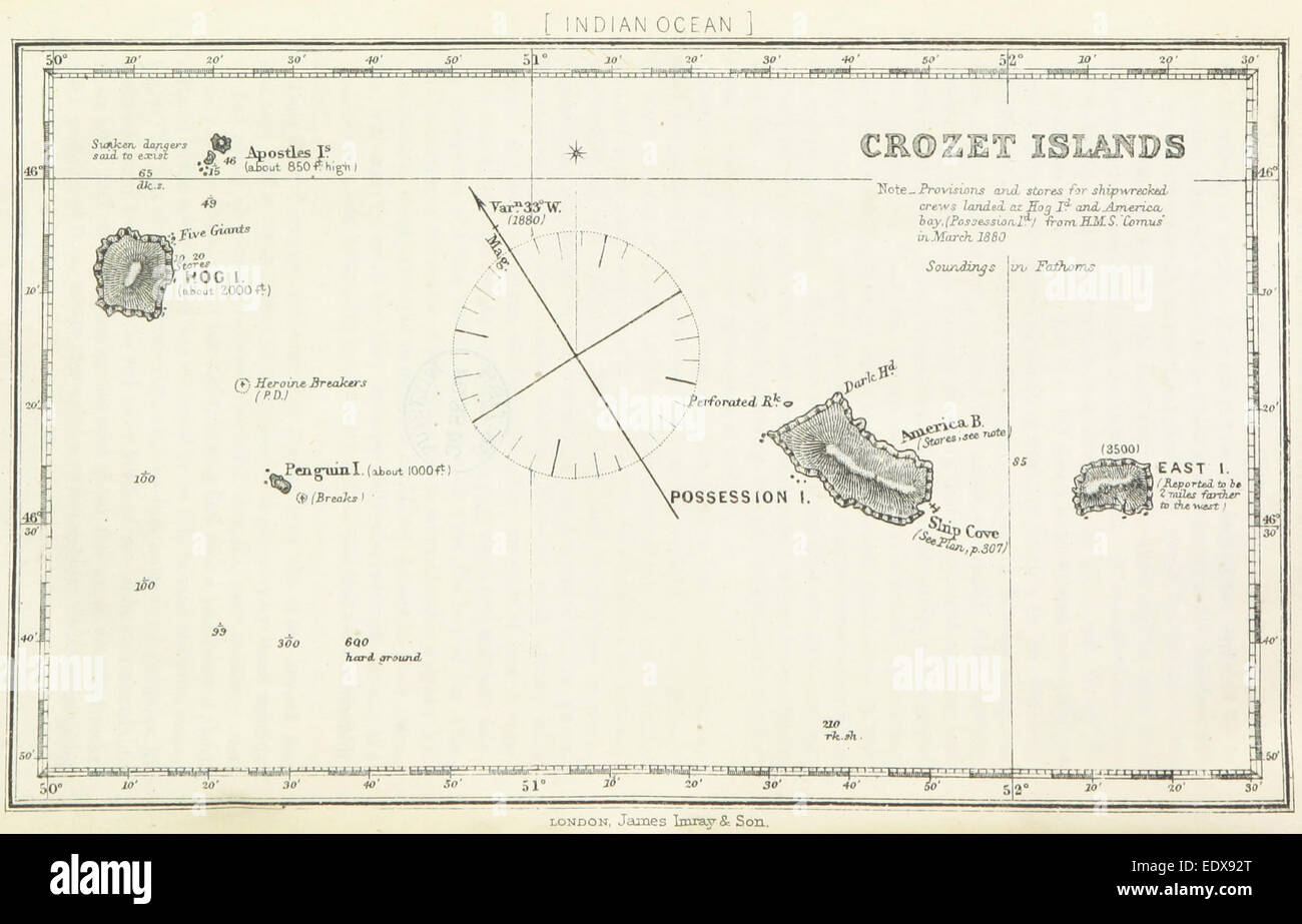 Crozet islands map hi-res stock photography and images - Alamy
