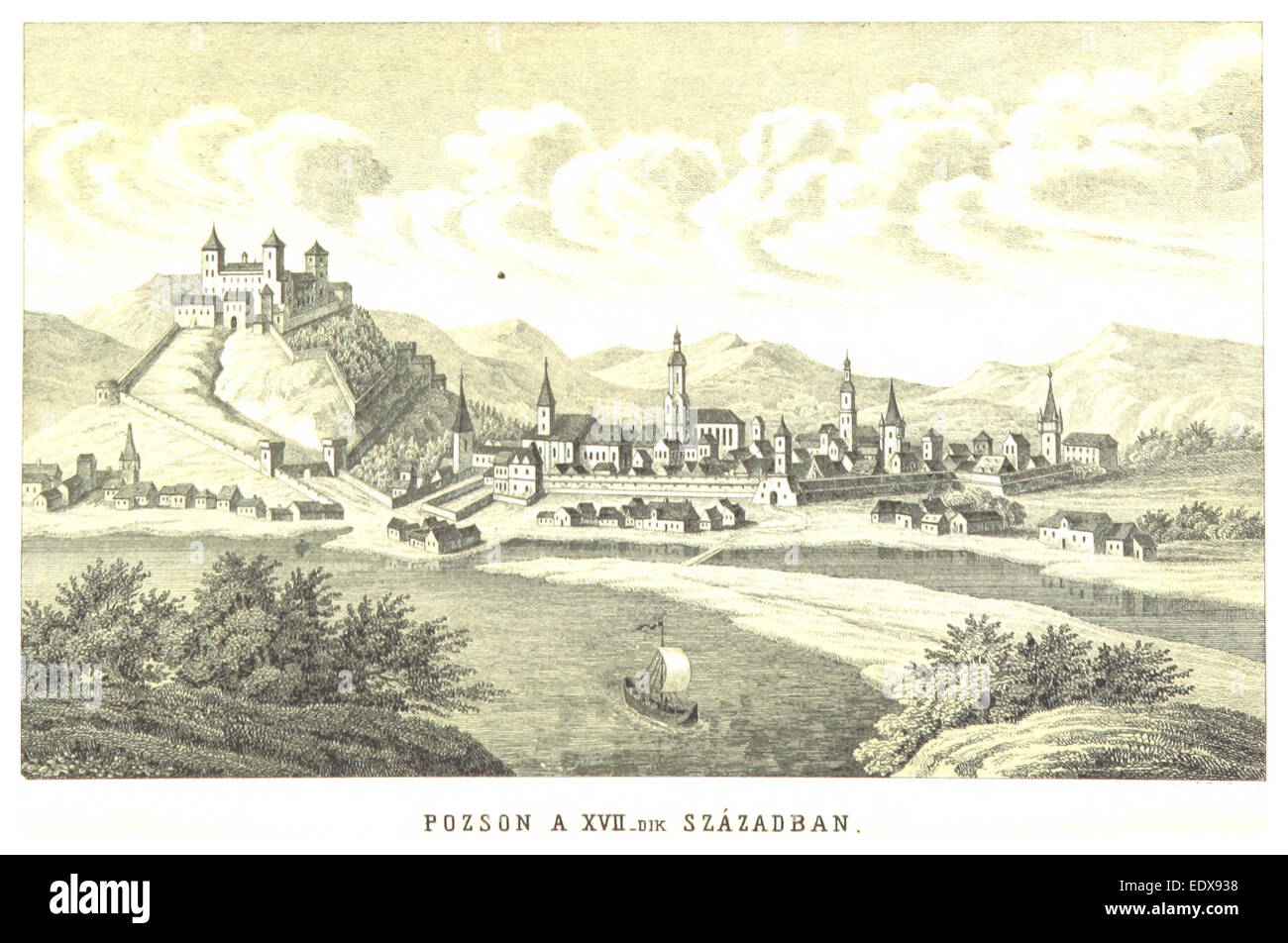 This 1846 illustration shows Pozsony (modern-day Bratislava) as it ...