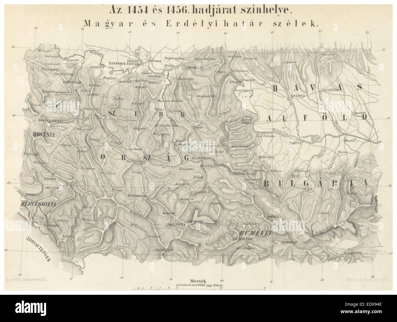Old serbia map hi-res stock photography and images - Alamy