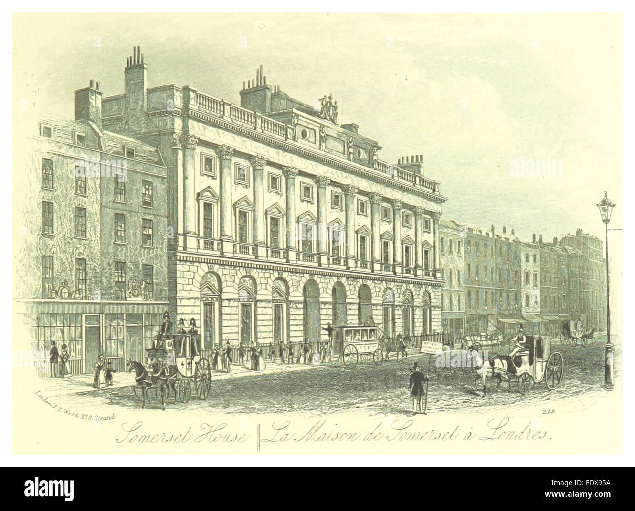 This 1872 illustration captures Somerset House in London, a historic ...