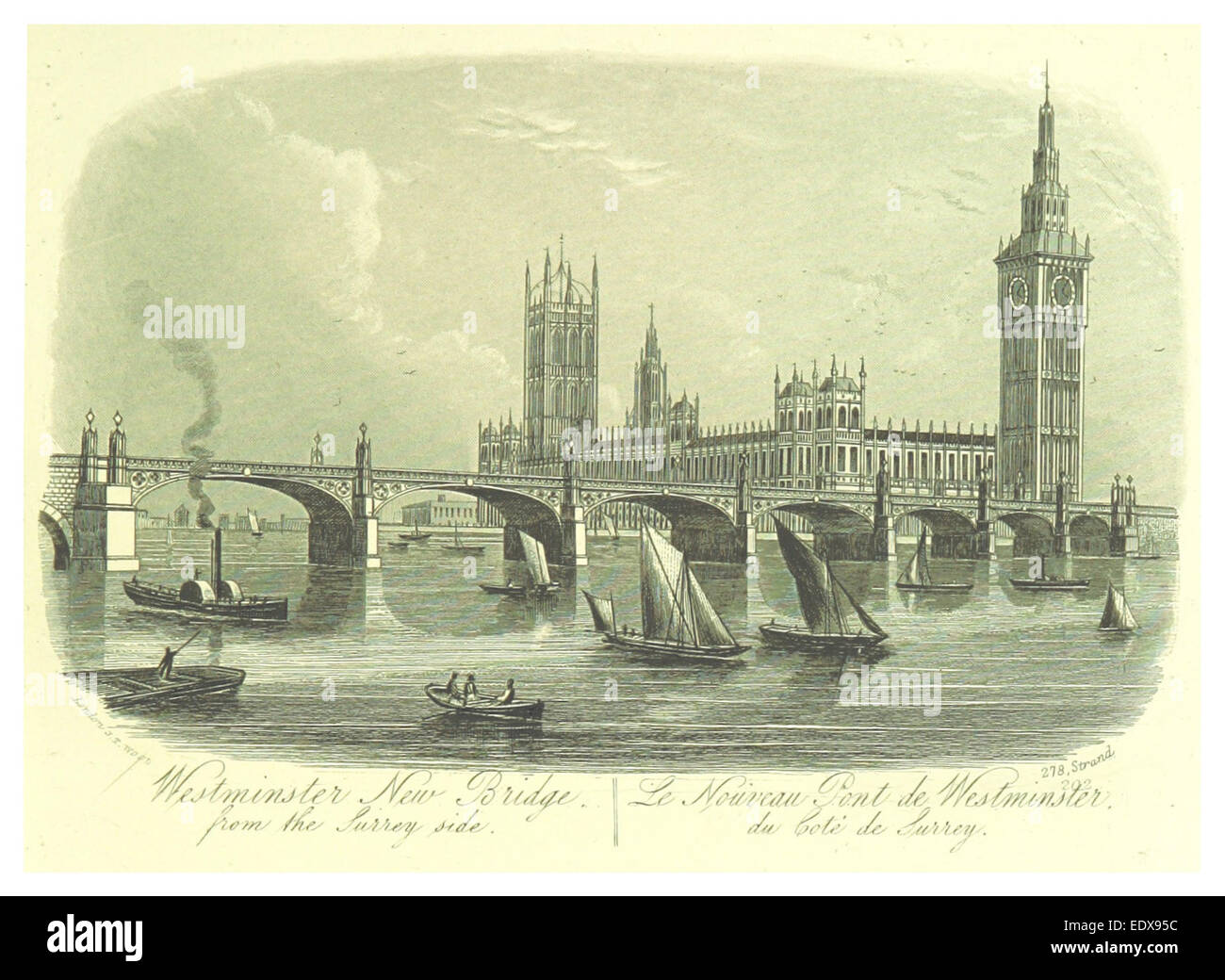 London map london bridge drawing hi-res stock photography and images ...