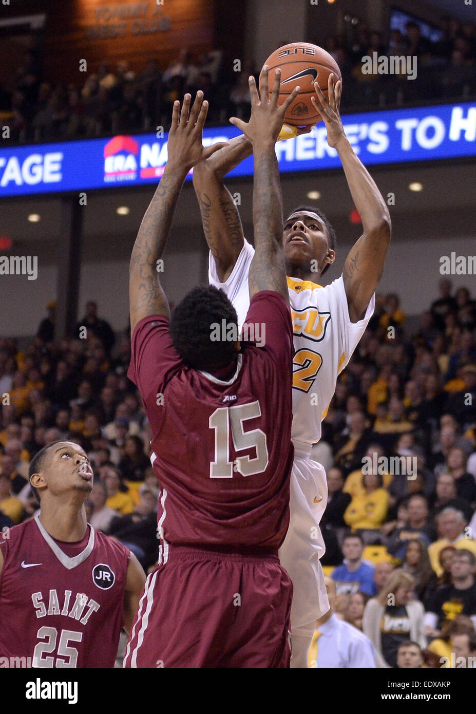 Virginia commonwealth rams guard forward terry larrier 22 hi-res stock ...