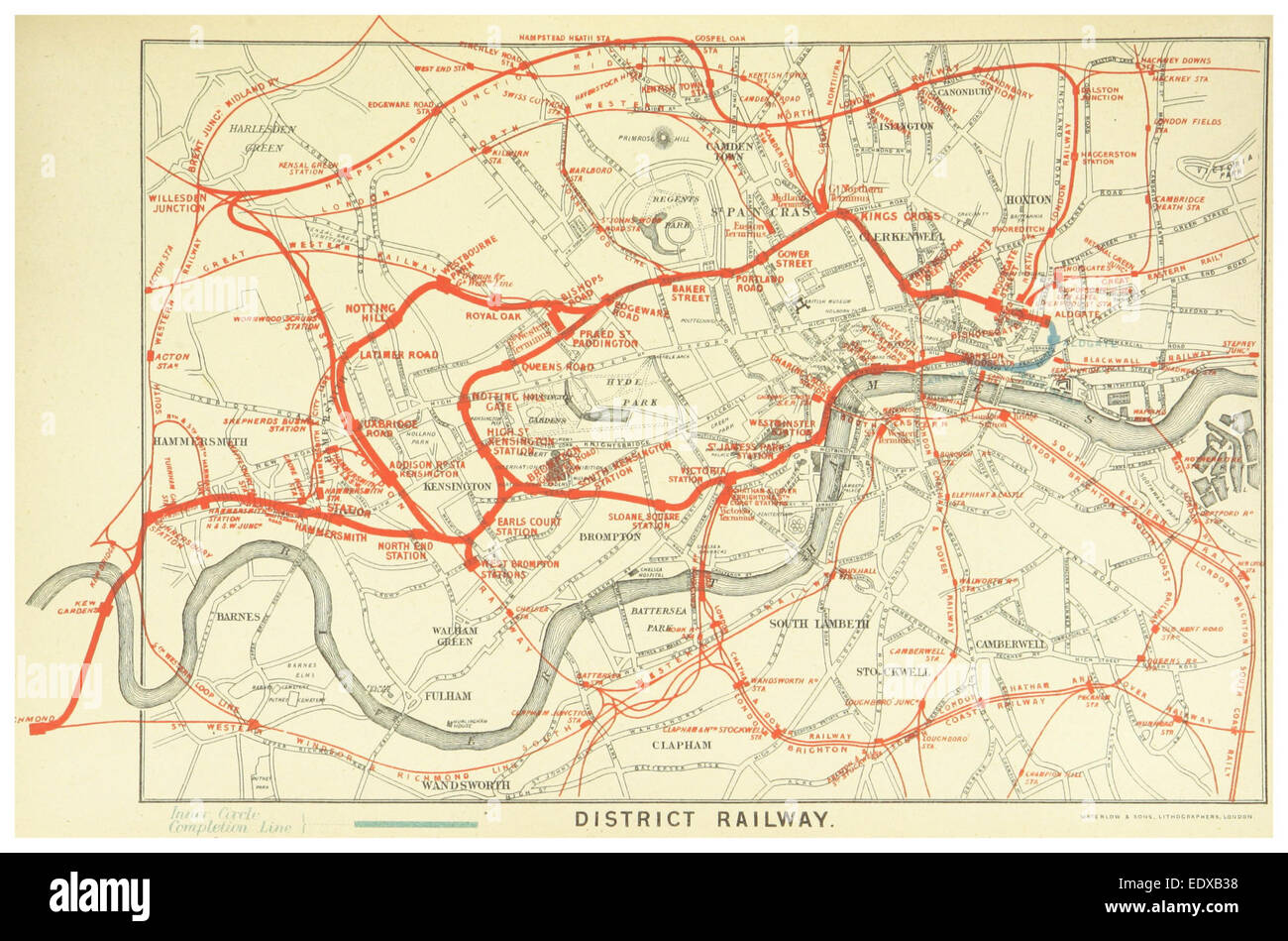 London rail map hi-res stock photography and images - Alamy