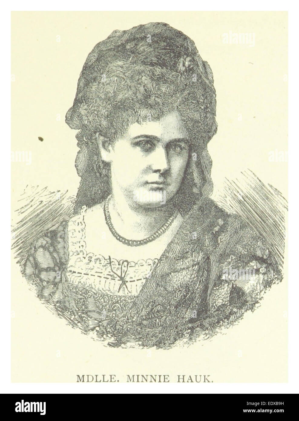 A 1882 illustration in *London Illustrated* featuring Minnie Hauck, a ...