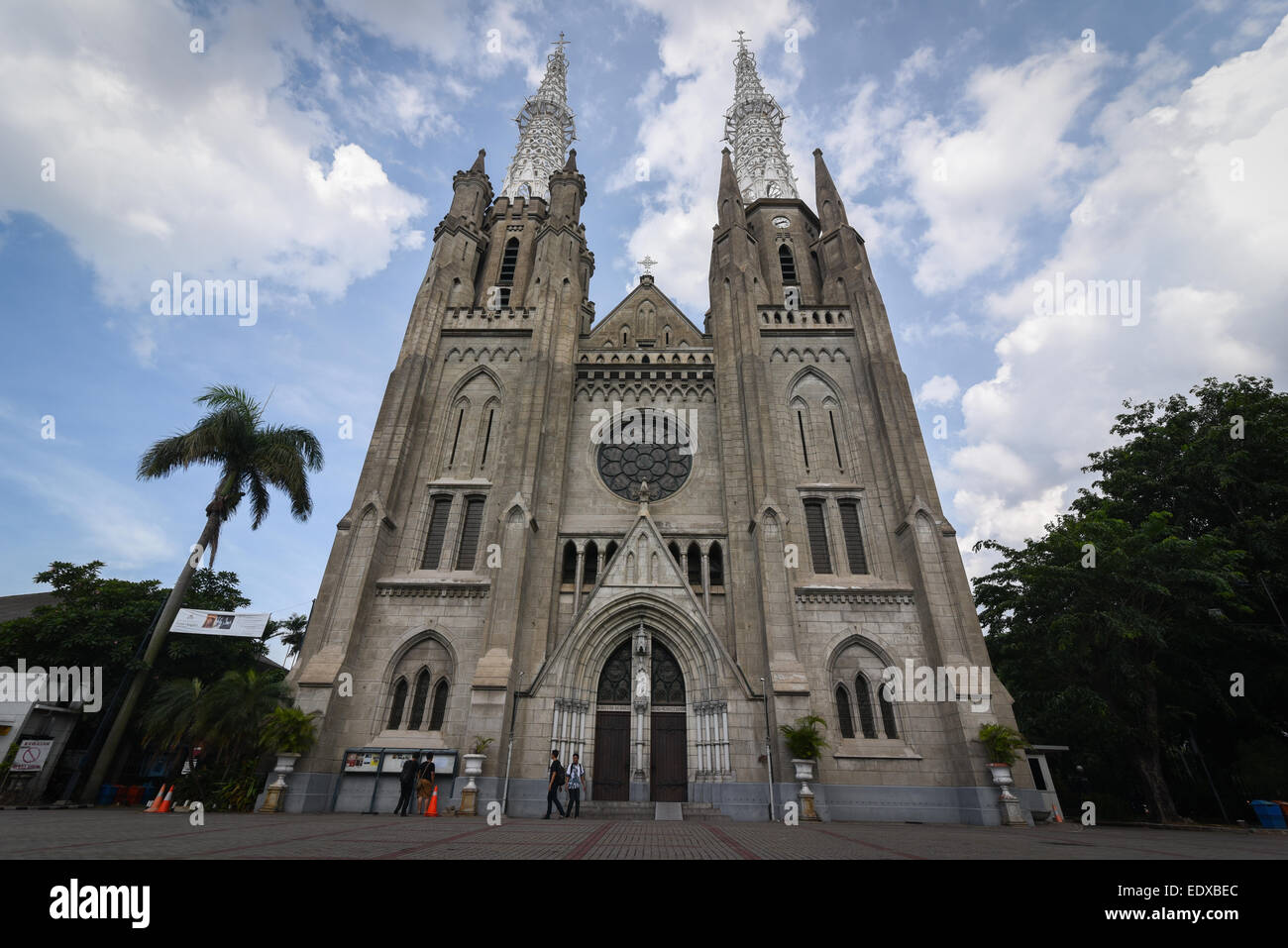 Indonesia Jakarta Cathedral Catholic Church High Resolution Stock ...
